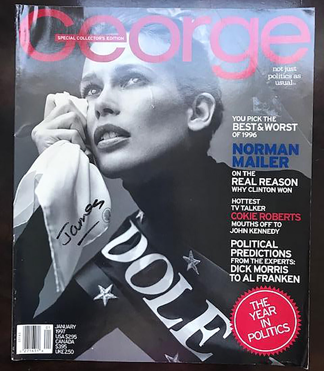 George Jan 1997 Claudia Schiffer Cover Aline Souliers Management - Etsy