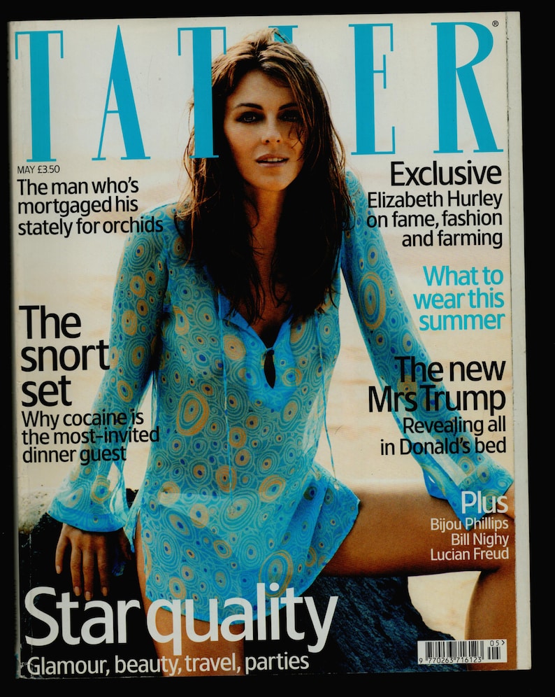 Tatler May 2005 Fashion Magazine Cover: Elizabeth Hurley , Donald Trump ...