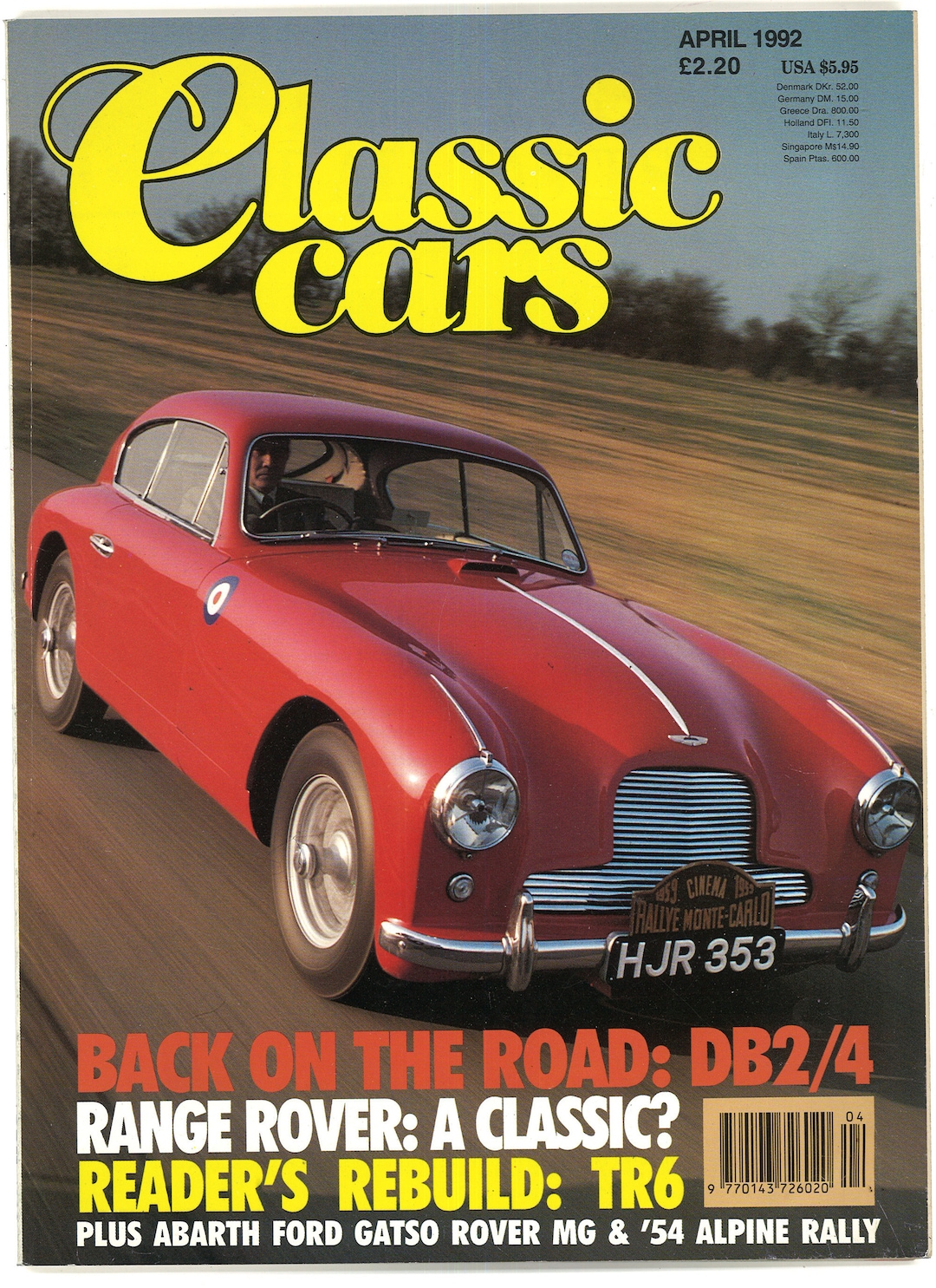 Classic Cars April 1992 Original Full Magazine Range Rover - Etsy UK