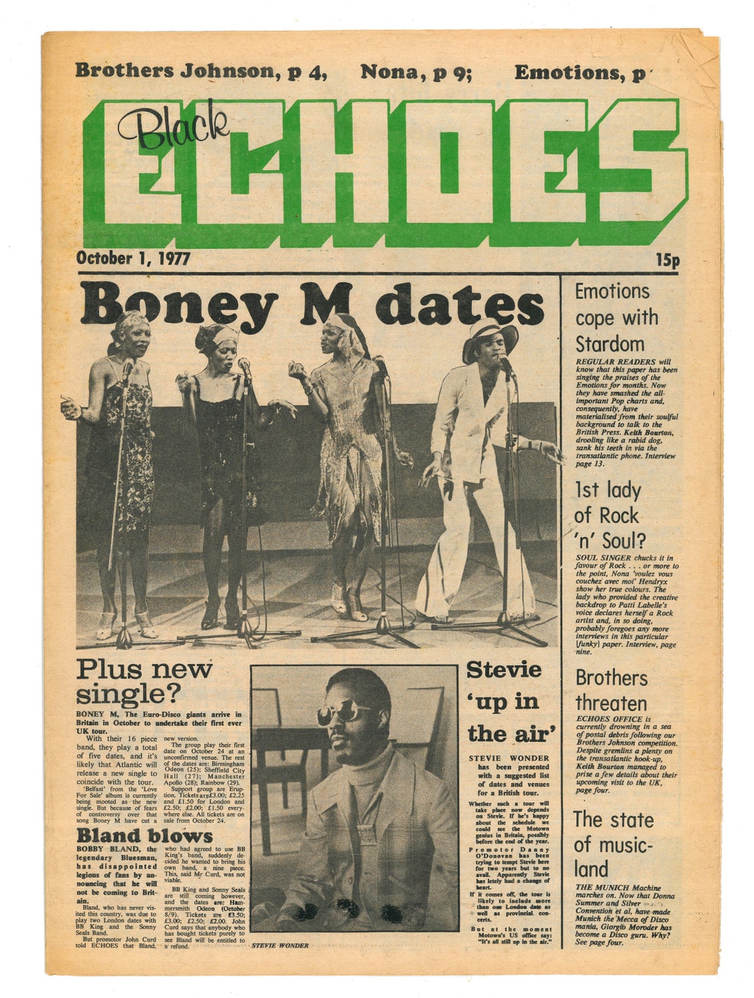 Echoes Oct 1 1977 Original Magazine / Newspaper Boney M - Etsy
