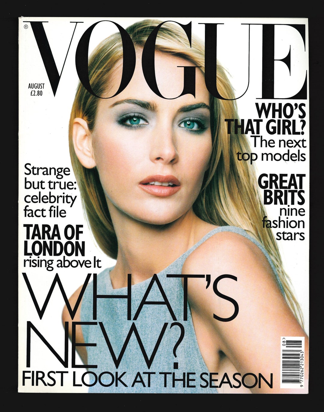 Vogue UK Aug 1997 Original Vintage Fashion Magazine Georgina Grenville ...