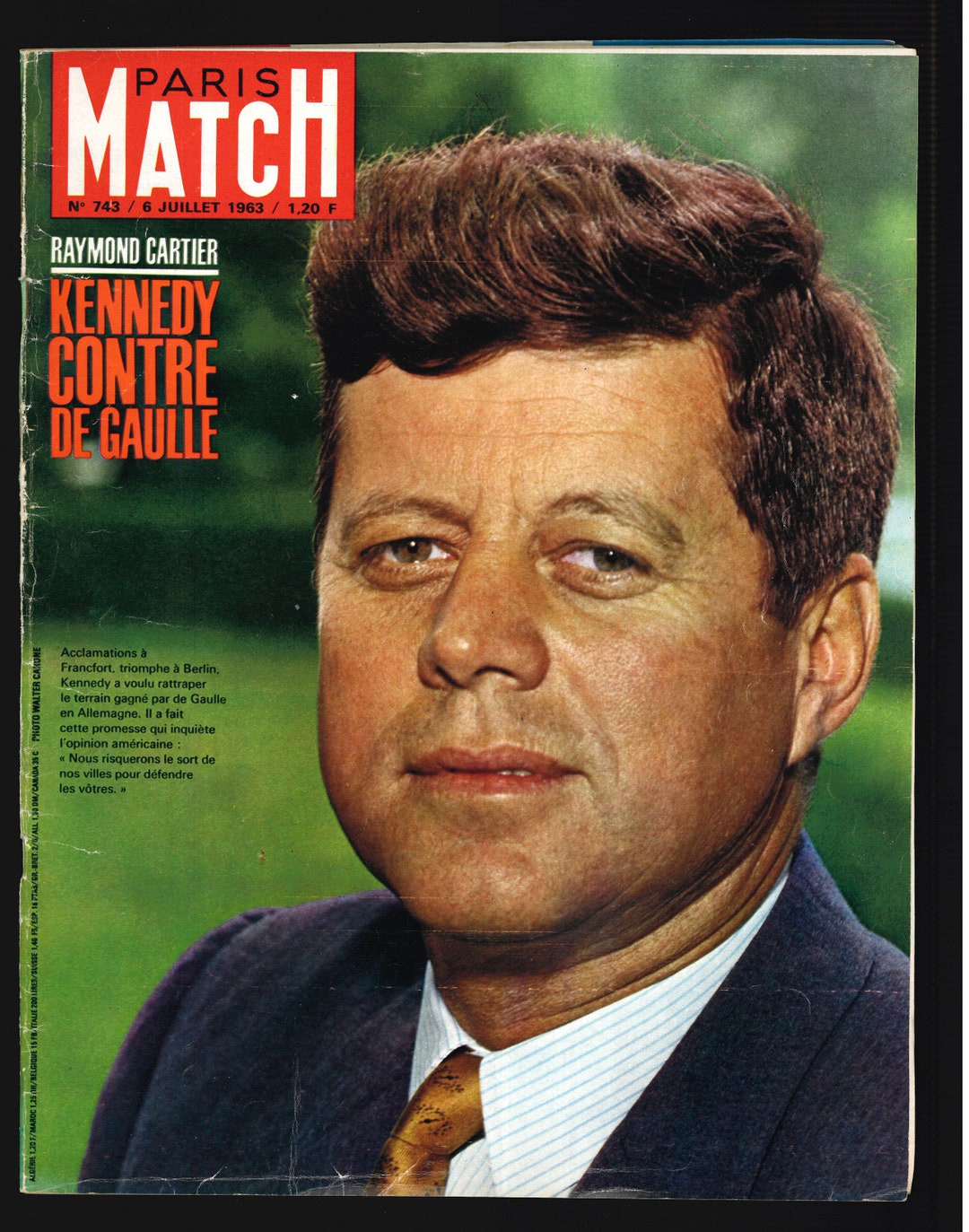 Paris Match Magazine July- Aug 1963 Original Vintage Magazine - Etsy