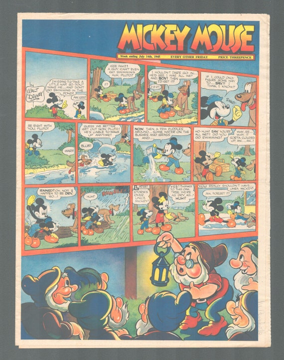 Mickey Mouse July 15 1945 UK Comic DISNEY - Etsy