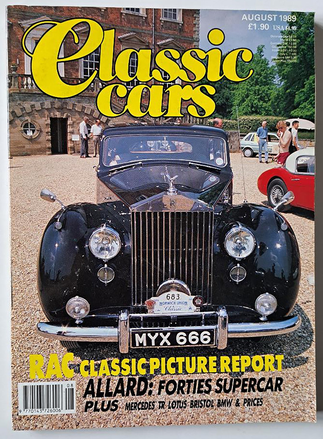 Classic Cars Aug 1989 Original Vintage Full Magazine Allard: Forties ...