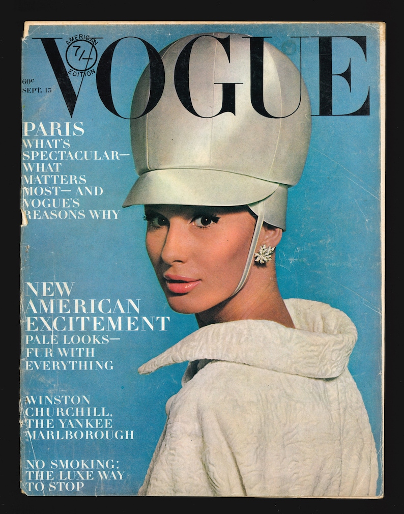 Vogue US Sept 15 1963 Original Vintage Fashion Magazine Cover ...