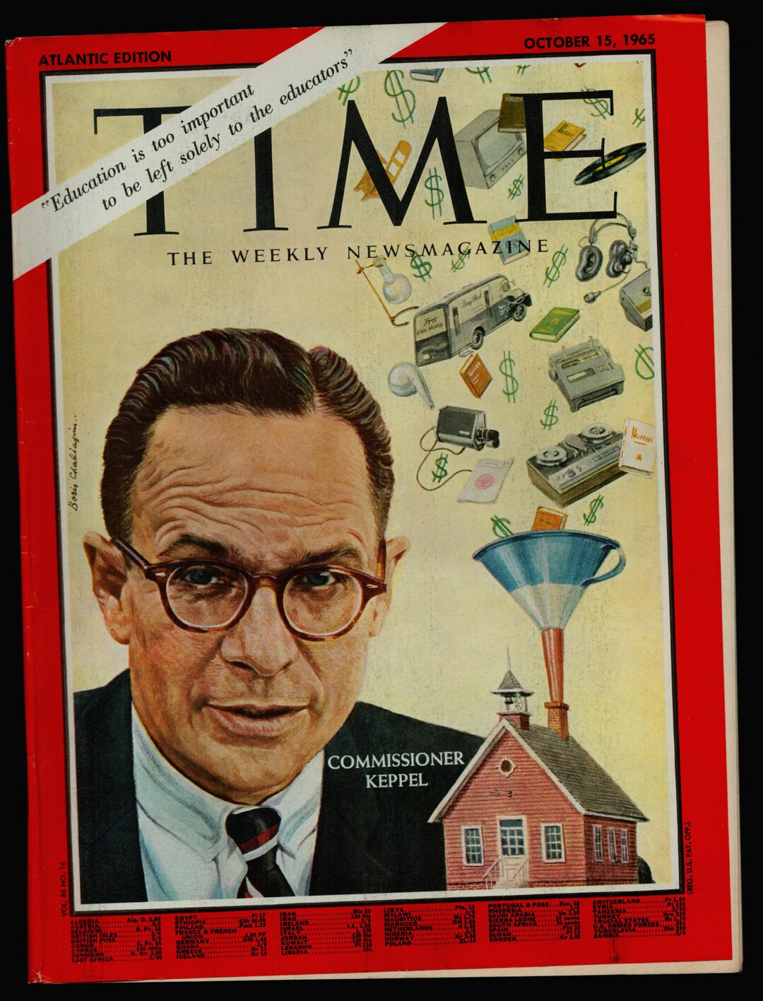 Time Magazine Oct 15 1965 Education Commissioner Frances Keppel - Etsy
