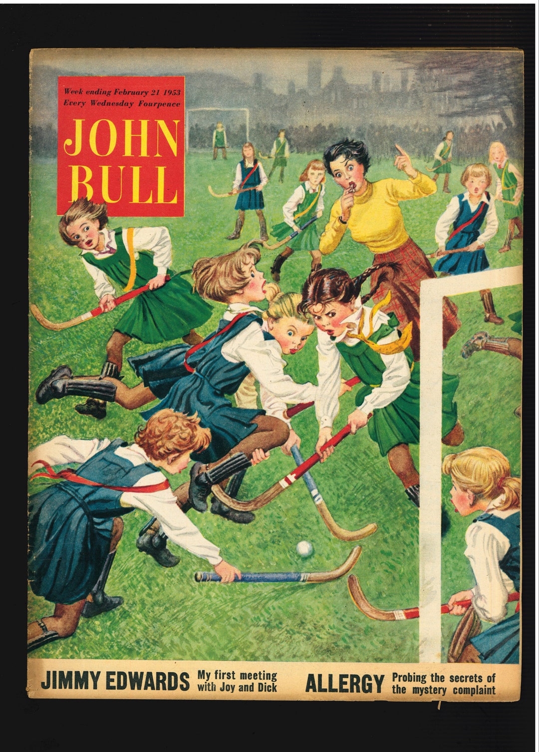 John Bull Feb 21 1953 British Original Vintage Rare Magazine Hockey ...