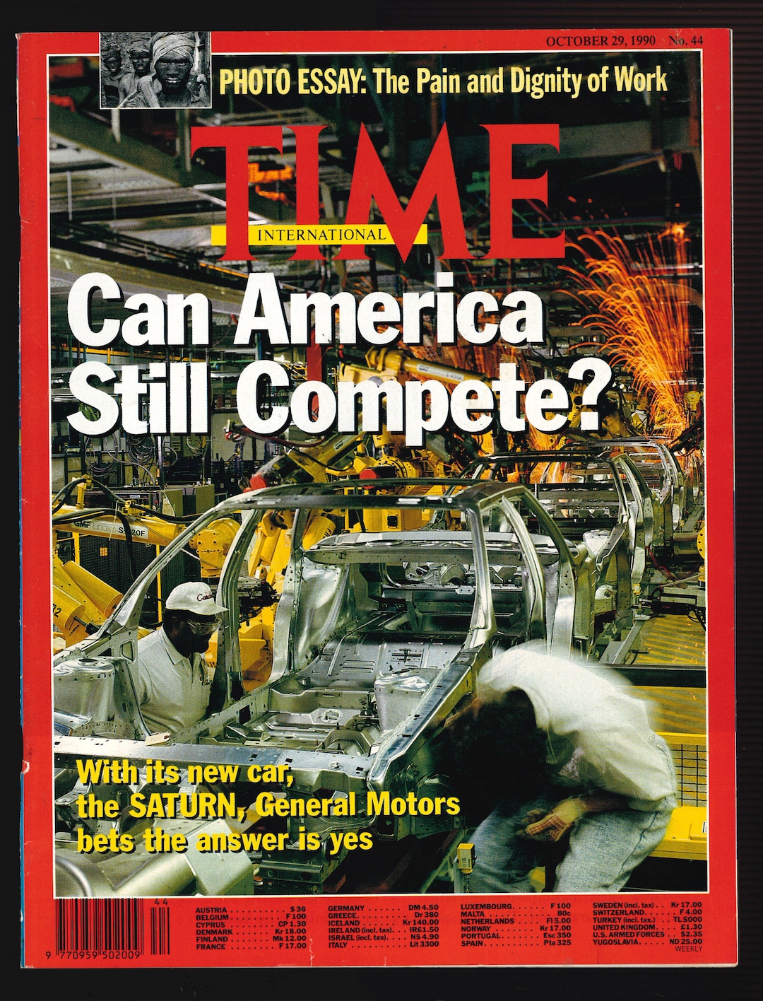 TIME EUROPE OCT 29 1990 Vintage Magazine General Motors - Etsy