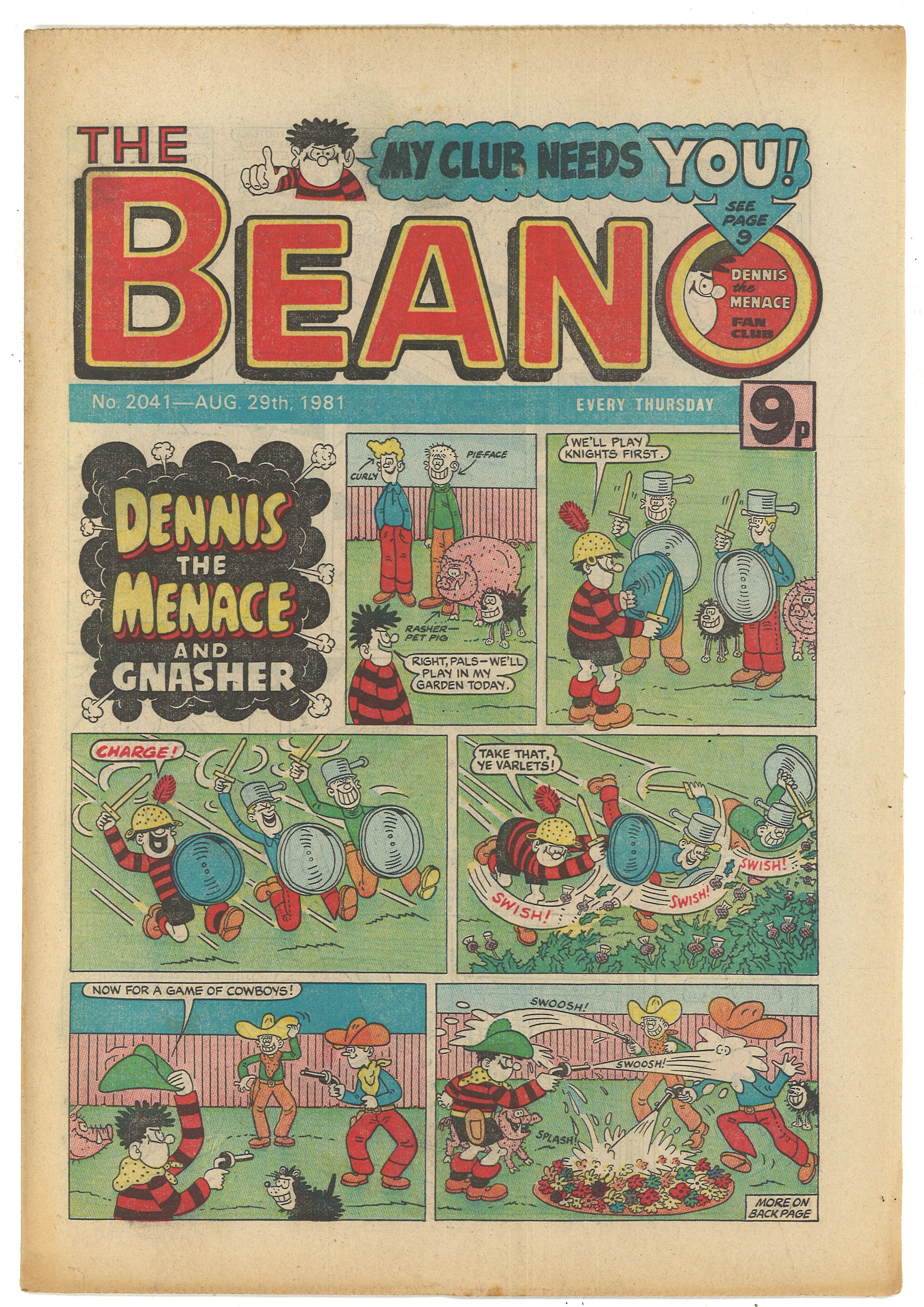 Beano No 2041 Aug 29 1981 UK Original British Vintage Comics Magazine ...