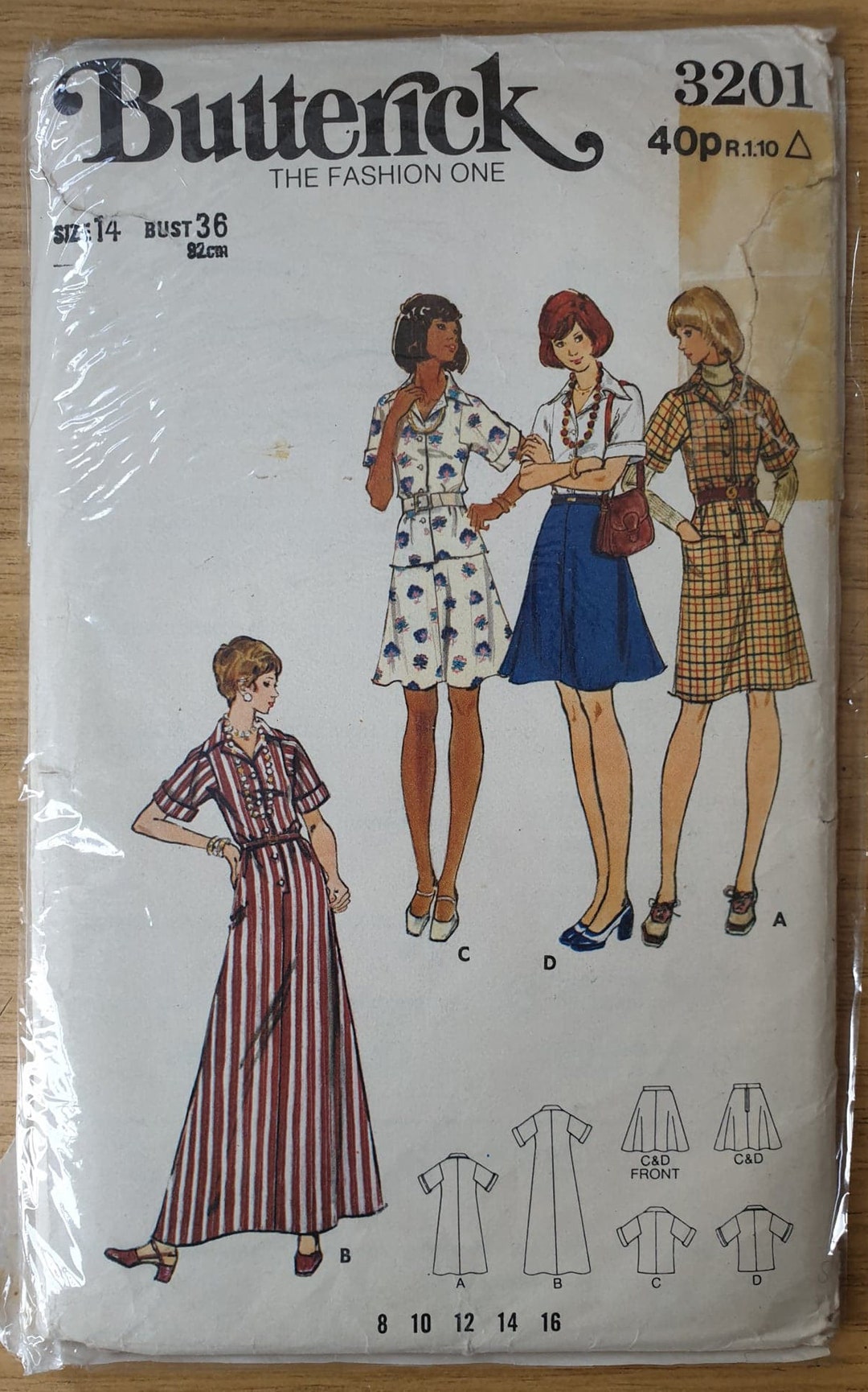 Butterick Patterns Original 1970's No 3201 Gift Present - Etsy