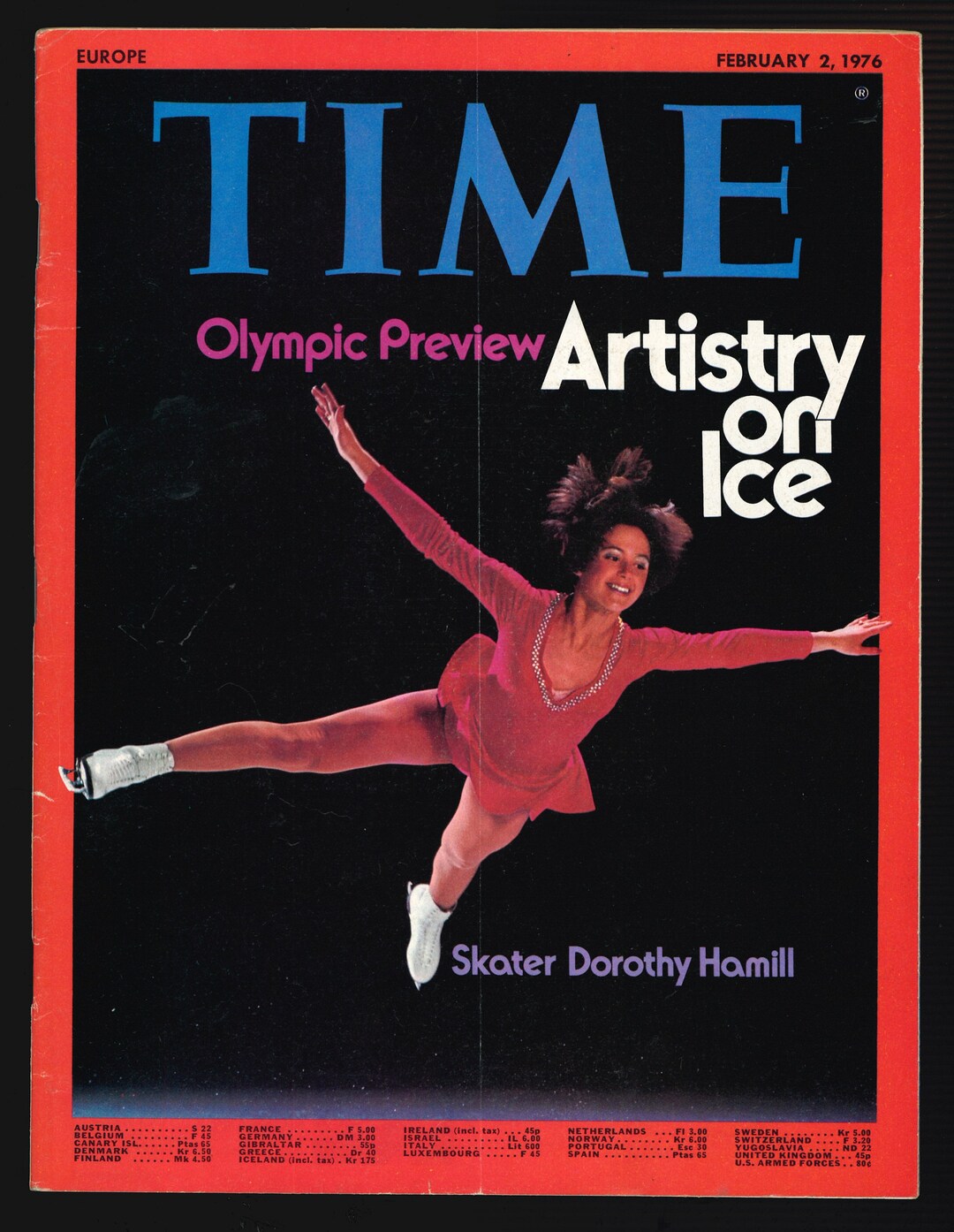 TIME FEB 2 1976 Vintage Magazine Skater Dorothy Hamill Olympic Preview ...