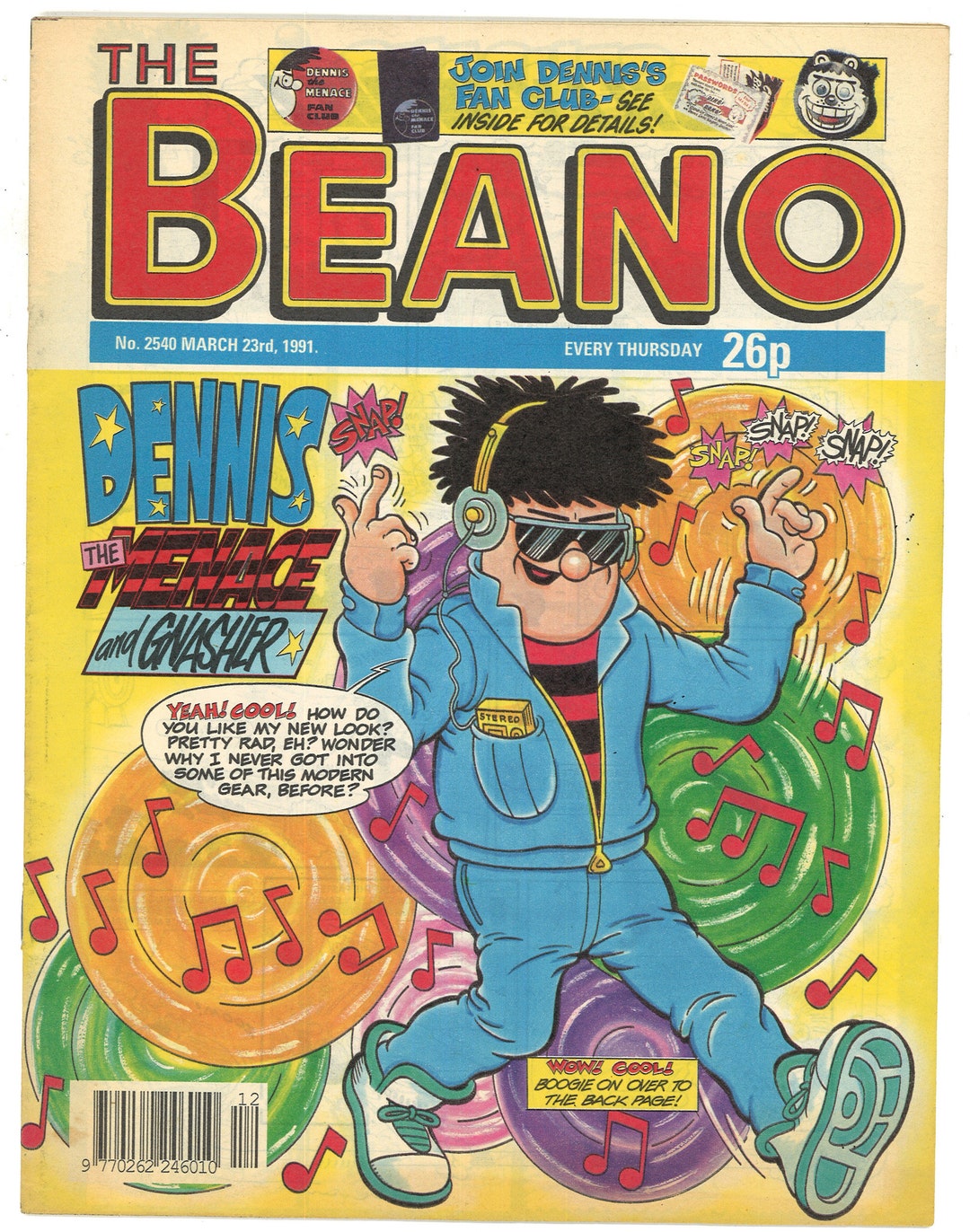 Beano No 2540 March 23 1991 UK Original British Vintage Comics Magazine ...