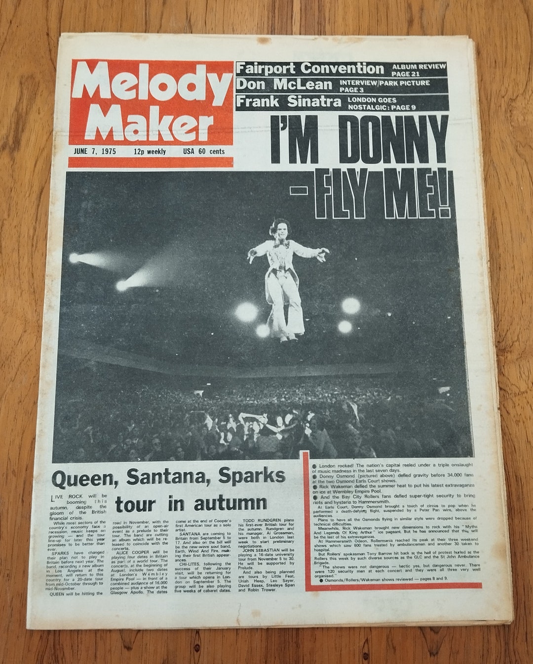 Melody Maker June 7 1975 British Pop Newspaper Don Mclean, Frank ...