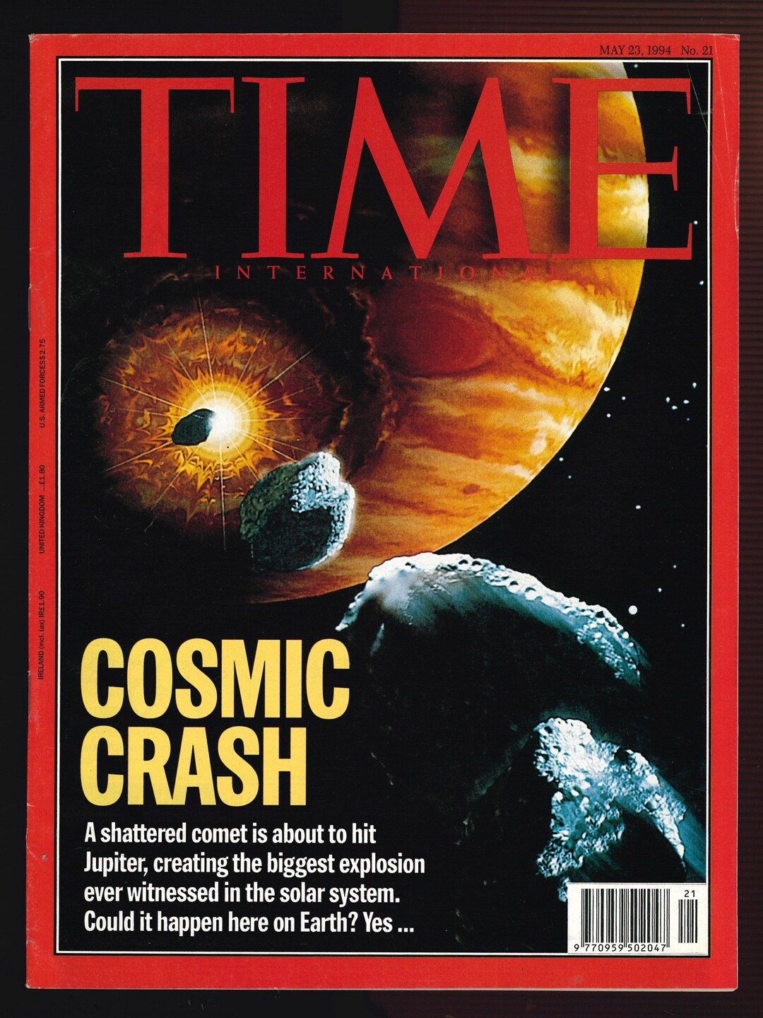 TIME MAY 22 1994 Vintage Magazine Cosmic Crash 30th - Etsy