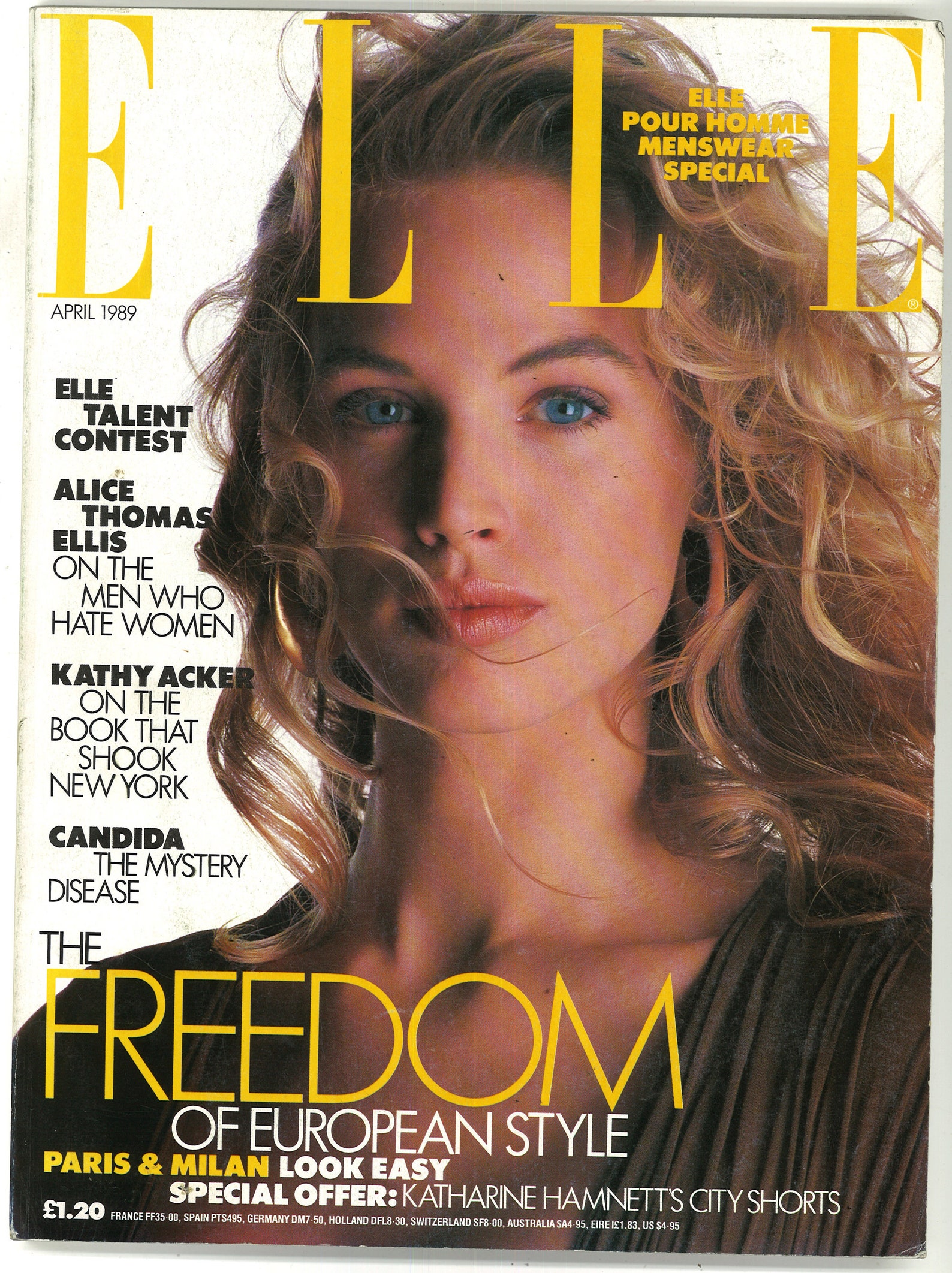 Elle UK April 1989 British Original Vintage Fashion Magazine | Etsy
