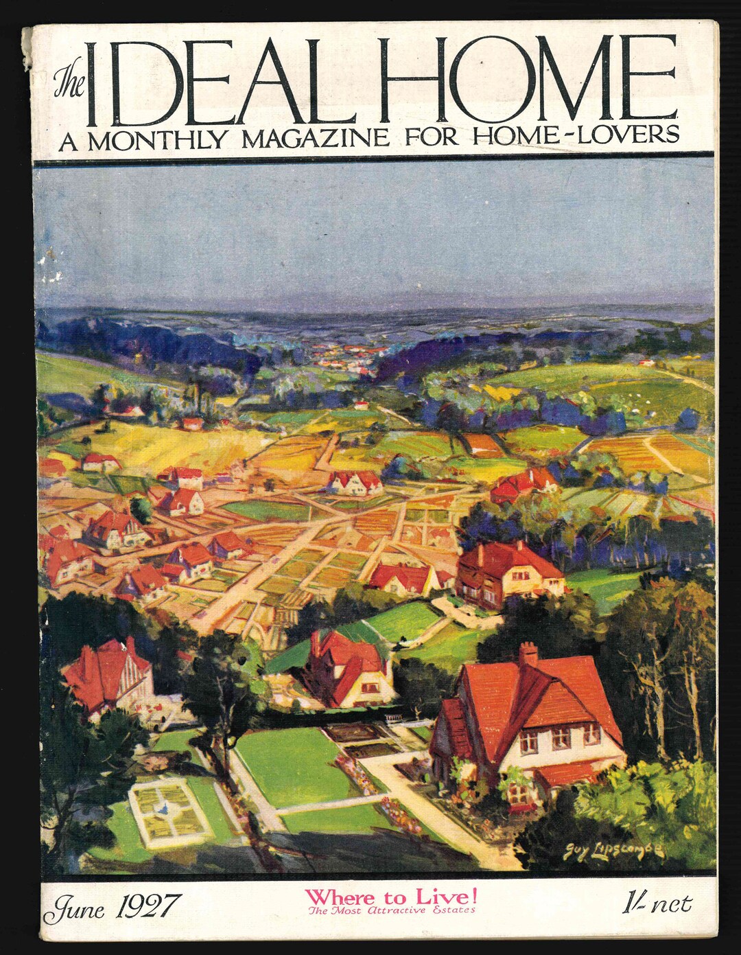 Ideal Home June 1927 Cover by Guy Lipscombe - Etsy