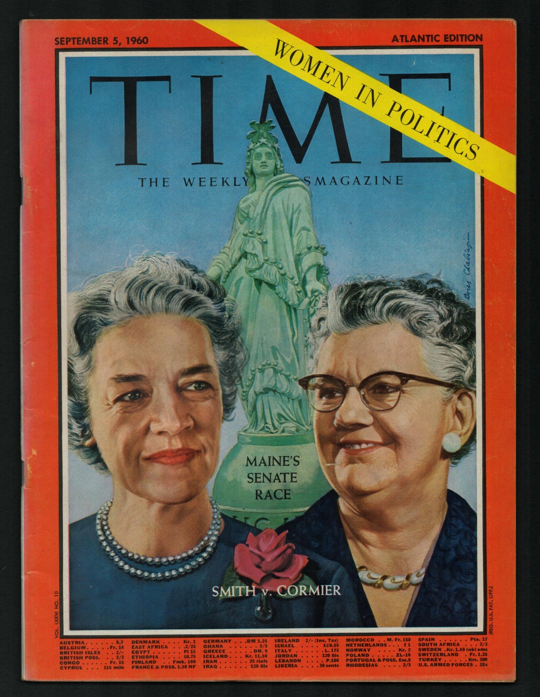 Time Magazine Sept 5 1960 Women in Politics Smith V. Cormier - Etsy