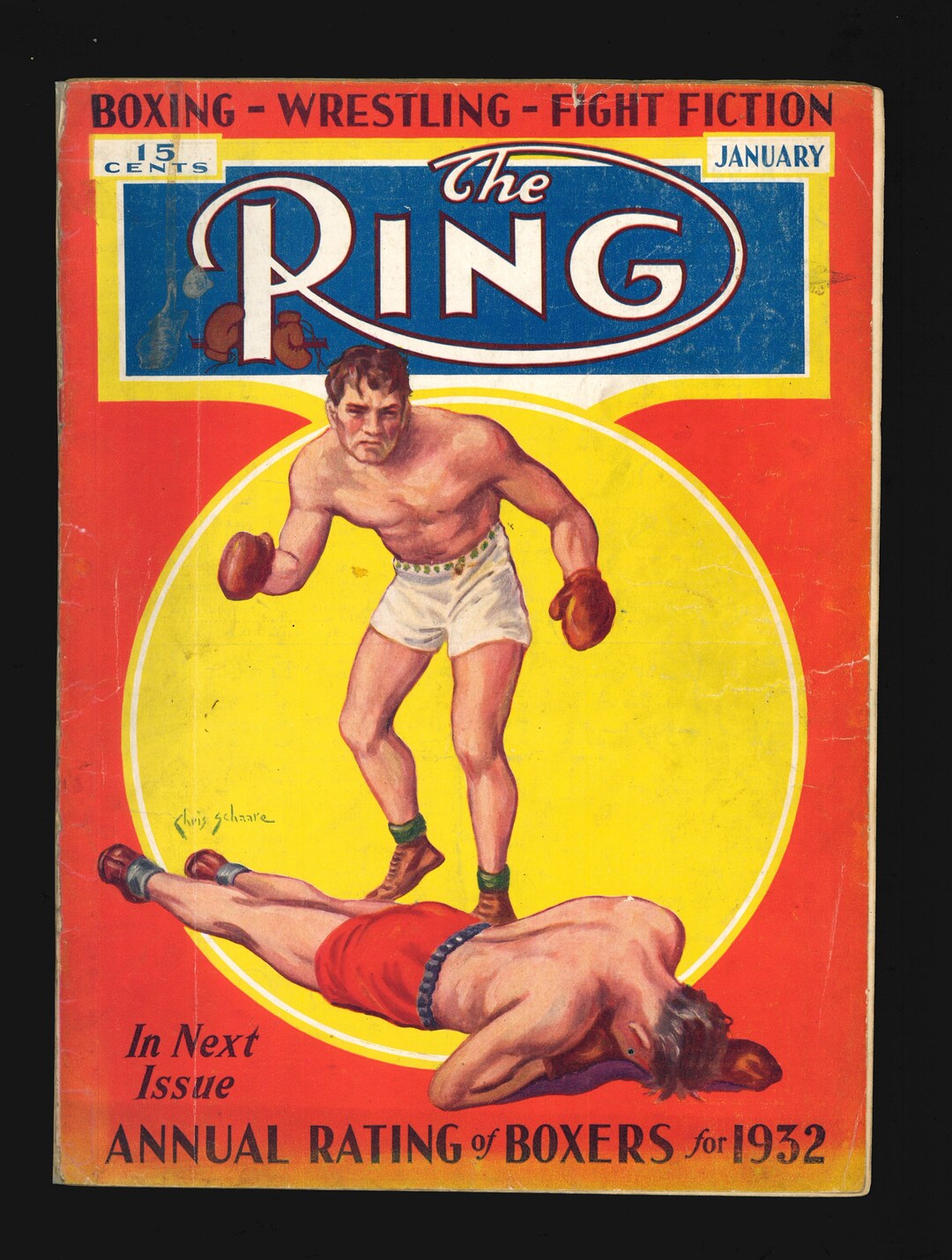 The Ring 1933 Boxing Wrestling Fighting Original Vintage Rare Magazine ...