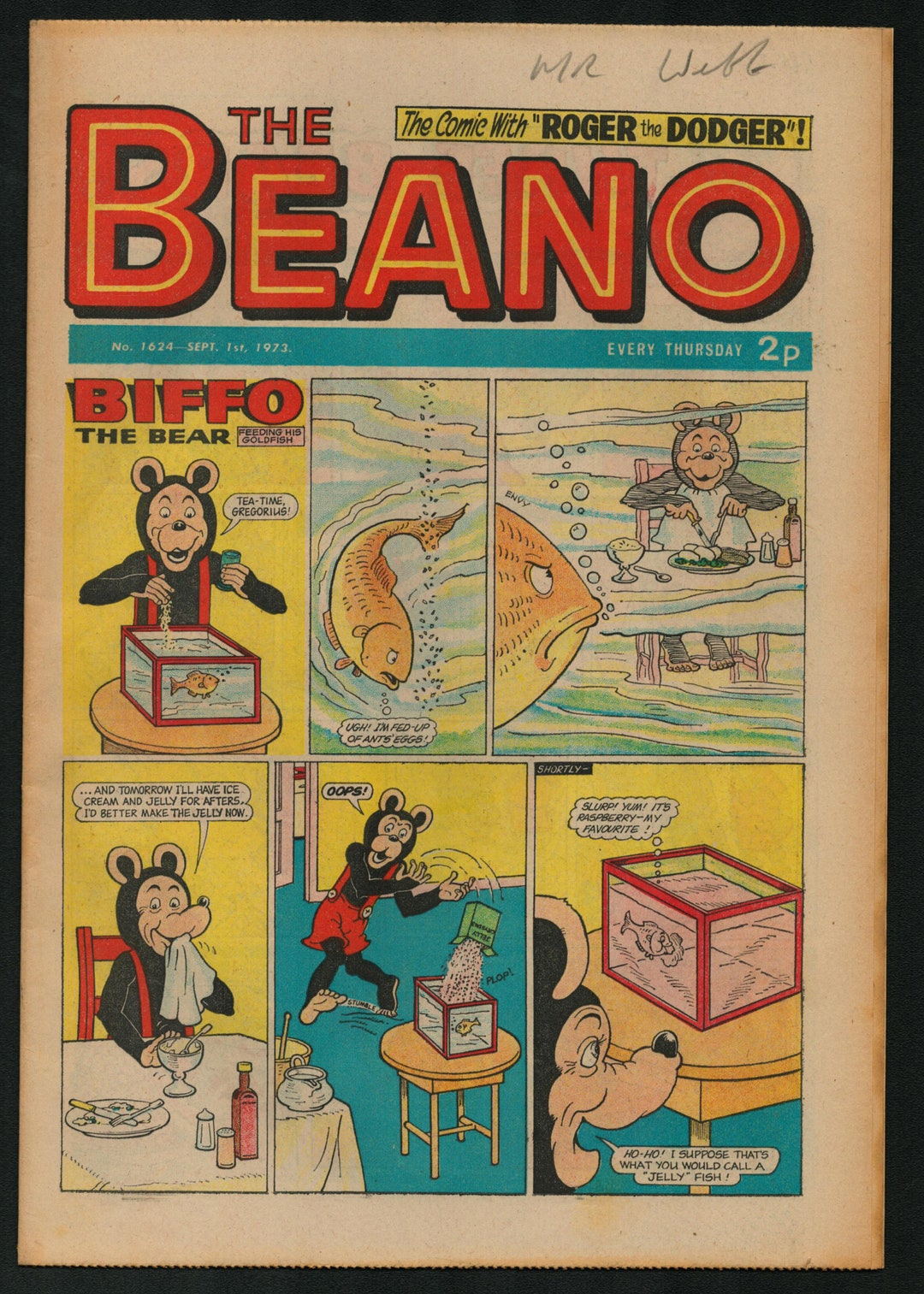 Beano Sept 1 1973 No 1624 UK Original British Vintage Comics Magazine ...