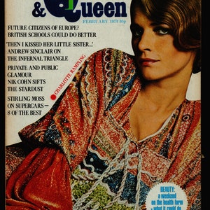 Harpers & Queen UK Feb 1973 Charlotte Rampling Ossie Clark JAMES WEDGE ...