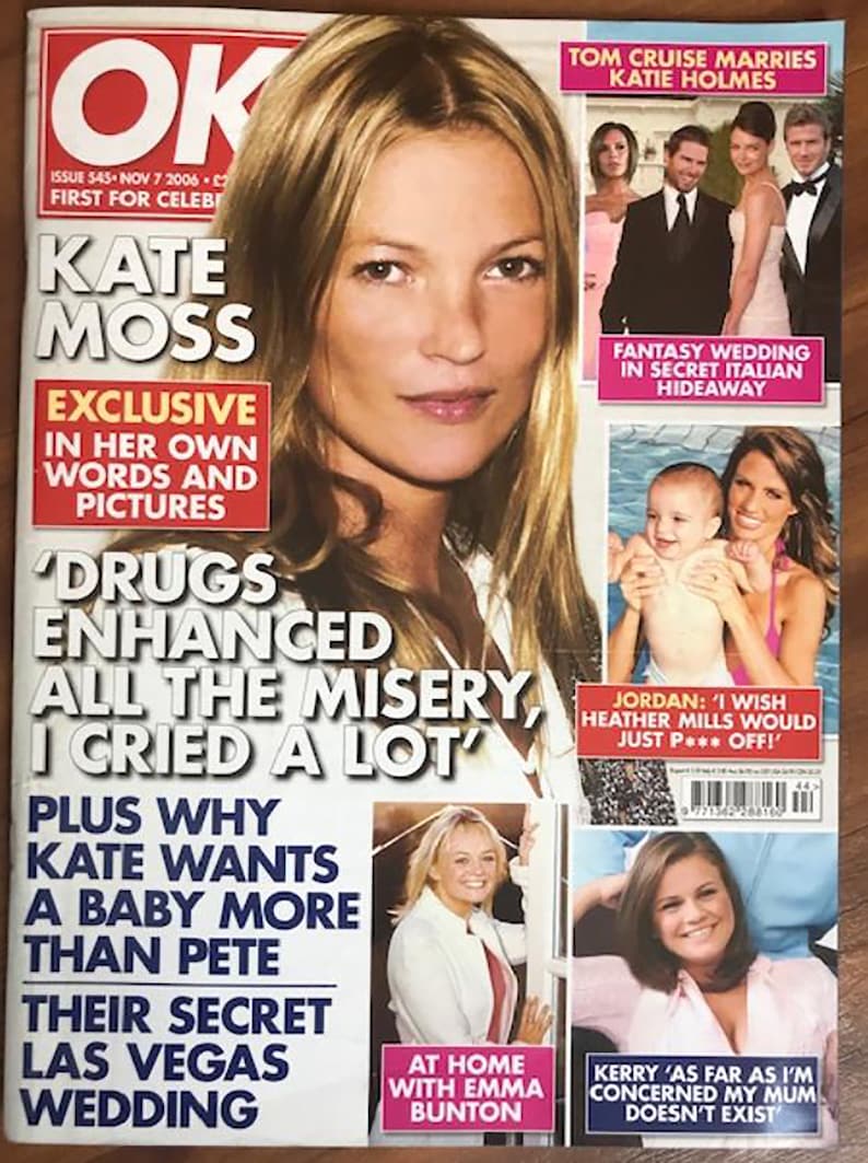 Hello Issue 545 Nov 7 2006 First News for Celebrity Kate Moss - Etsy UK