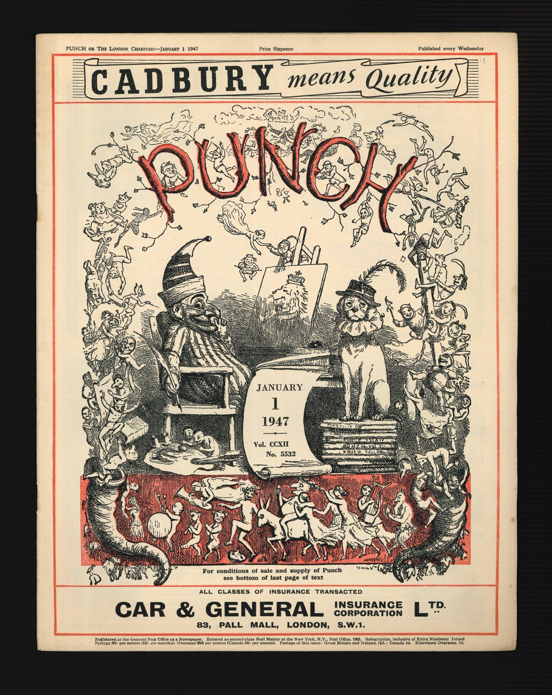 Punch Jan 1947 Bundle of 4 Copies Vintage Original Satire Magazine - Etsy