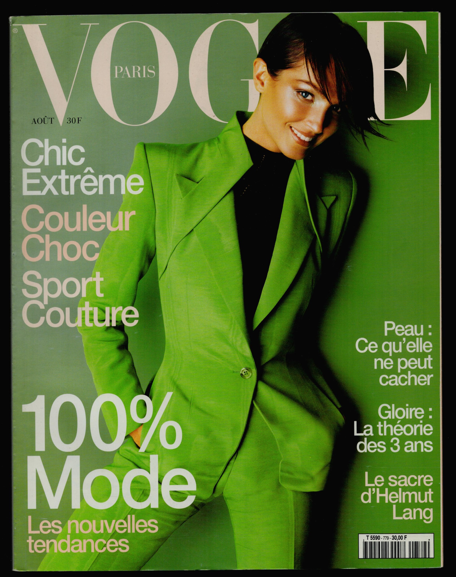 Vogue Paris Aug 1997 No 779 French Vintage Fashion Magazine CHANDRA ...