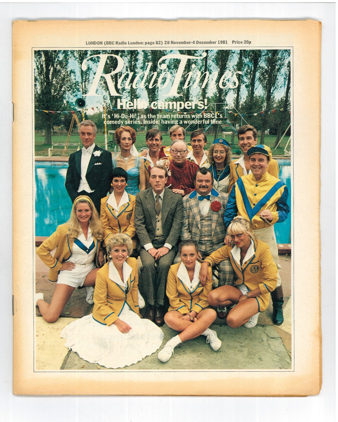 Radio Times Magazine Nov 28- Dec 4 1981 Hello Campers - Etsy