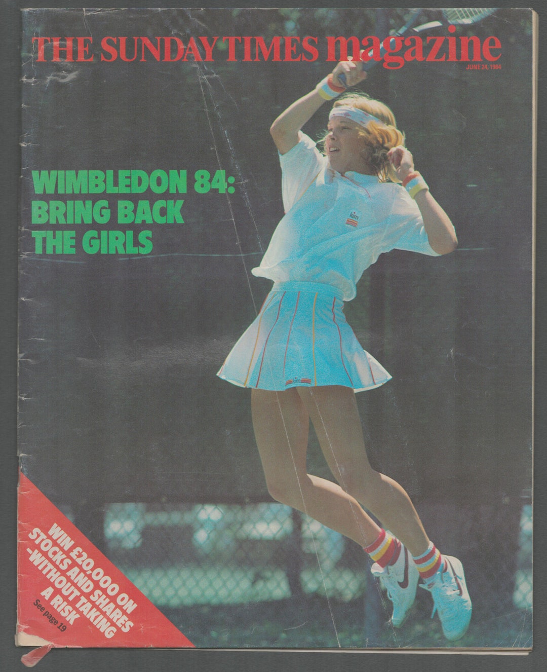 Sunday Times Supplement Magazine June 24 1984 Wimbledon 40th - Etsy