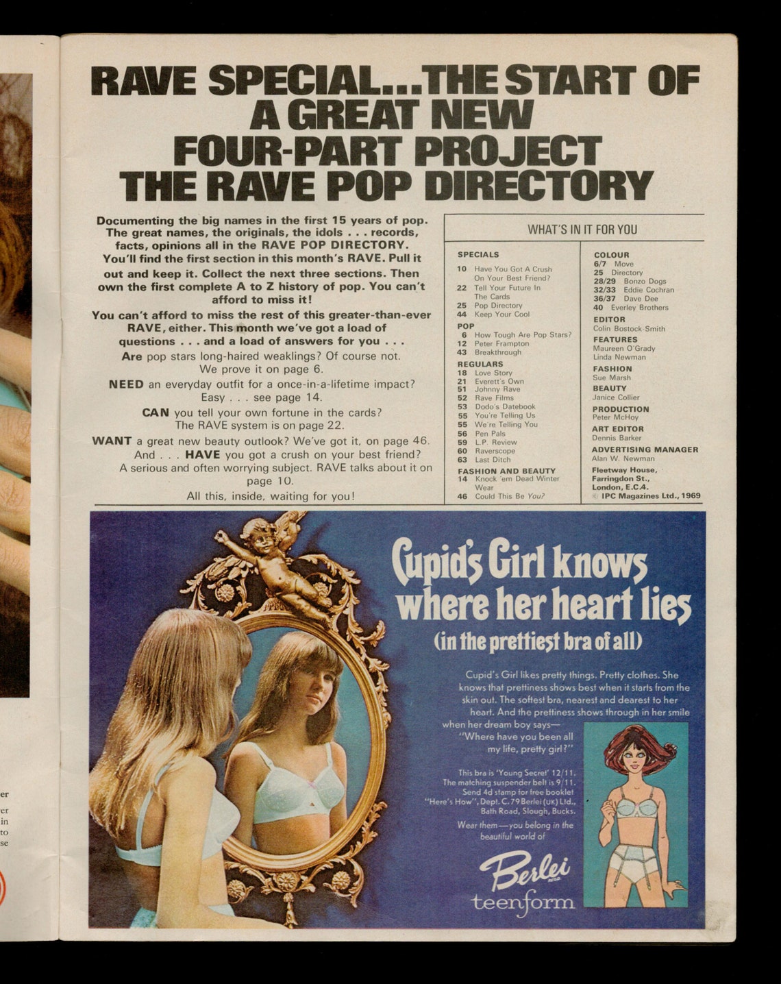 Rave Oct 1969 Pop Teen Culture Magazine - Etsy