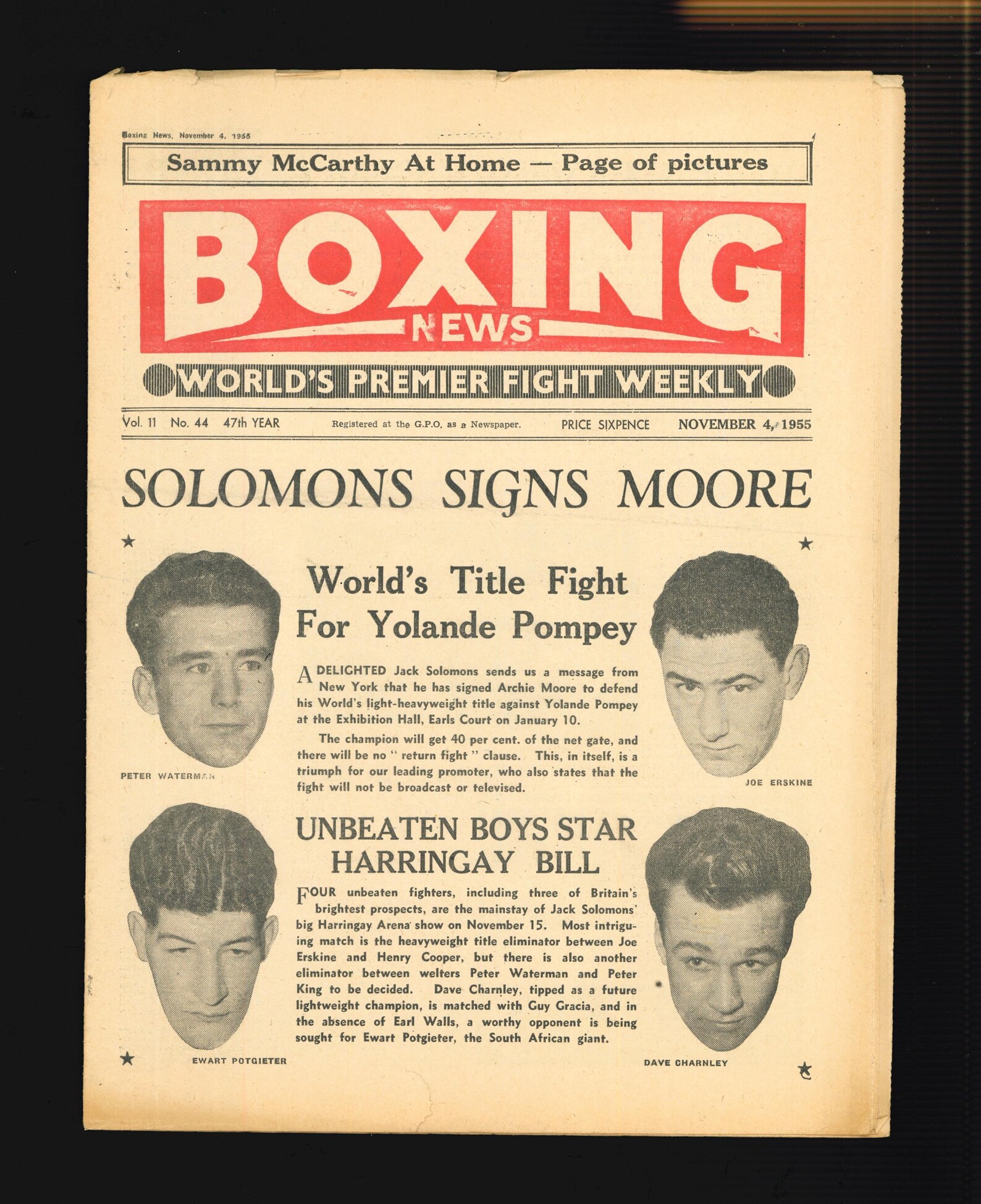 Boxing News 1951 1952 1955 Vintage Original Magazine - Etsy UK