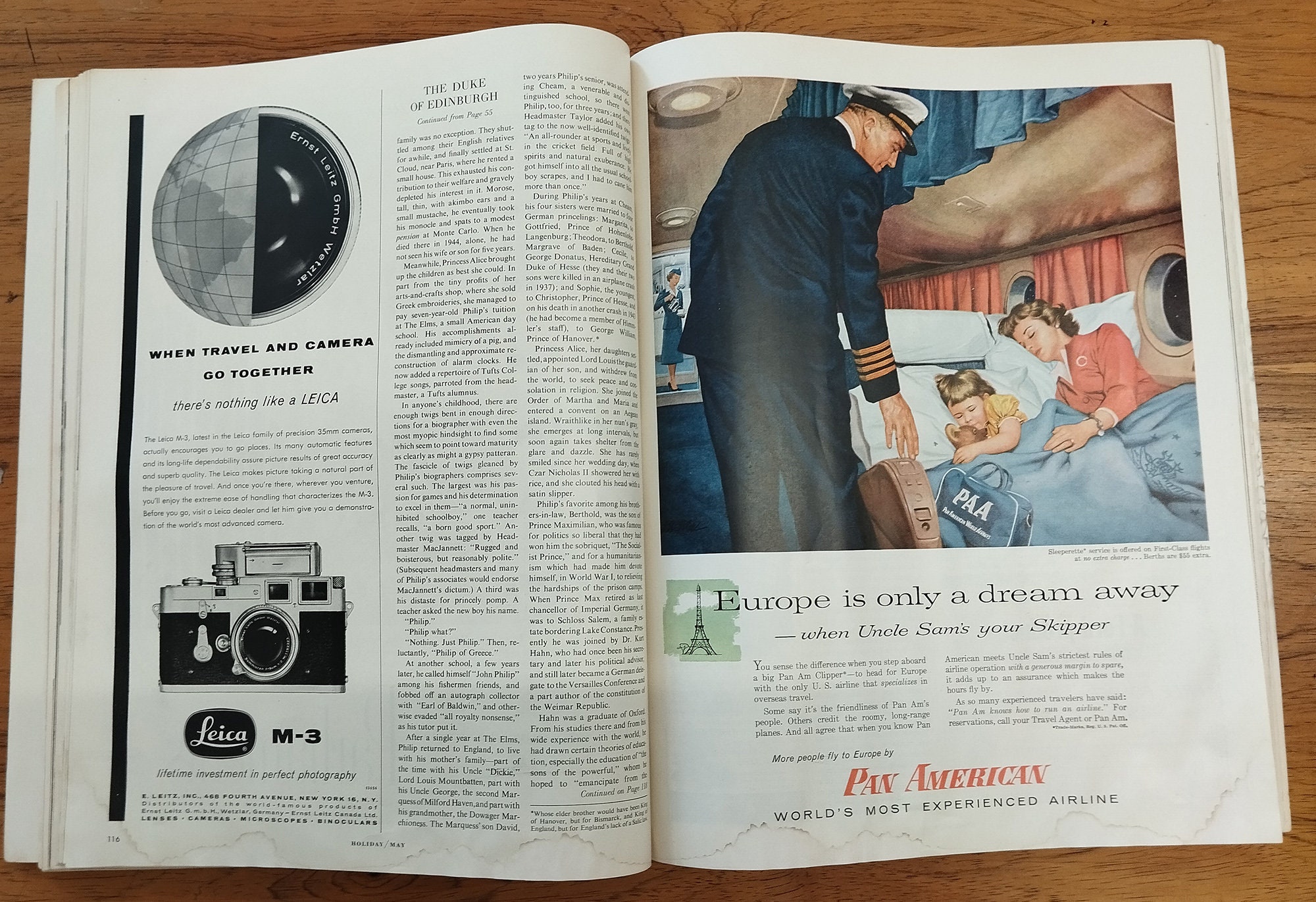 Holiday May 1956 US Original Vintage Magazine Washington , Sicily , the ...