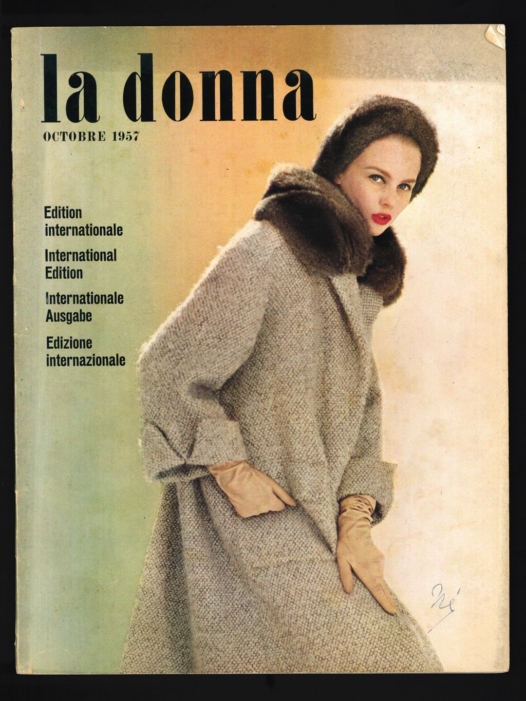La Donna Oct 1957 Italian International Fashion Original Vintage ...