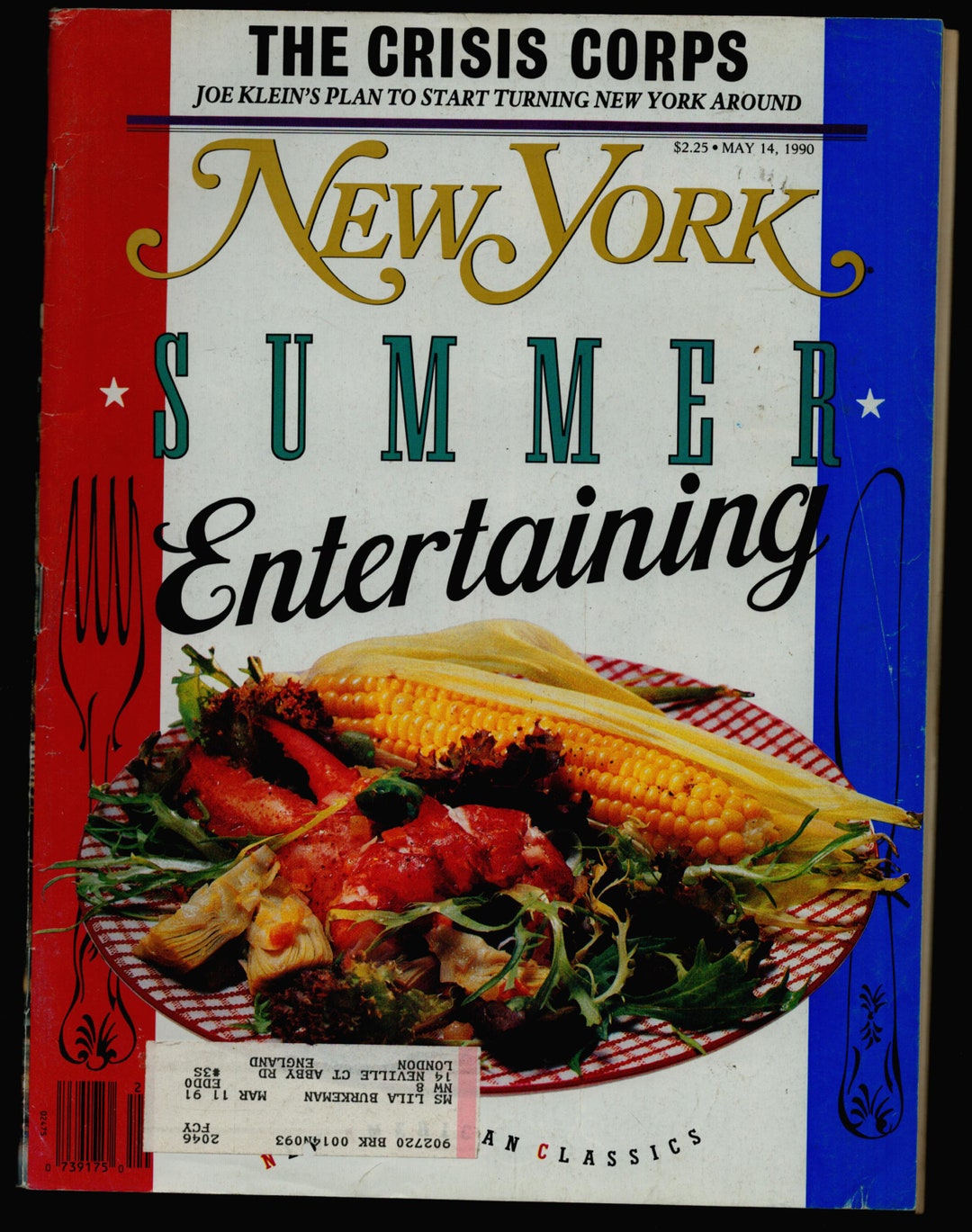 New York Magazine May 14 1990 Summer Entertaining - Etsy