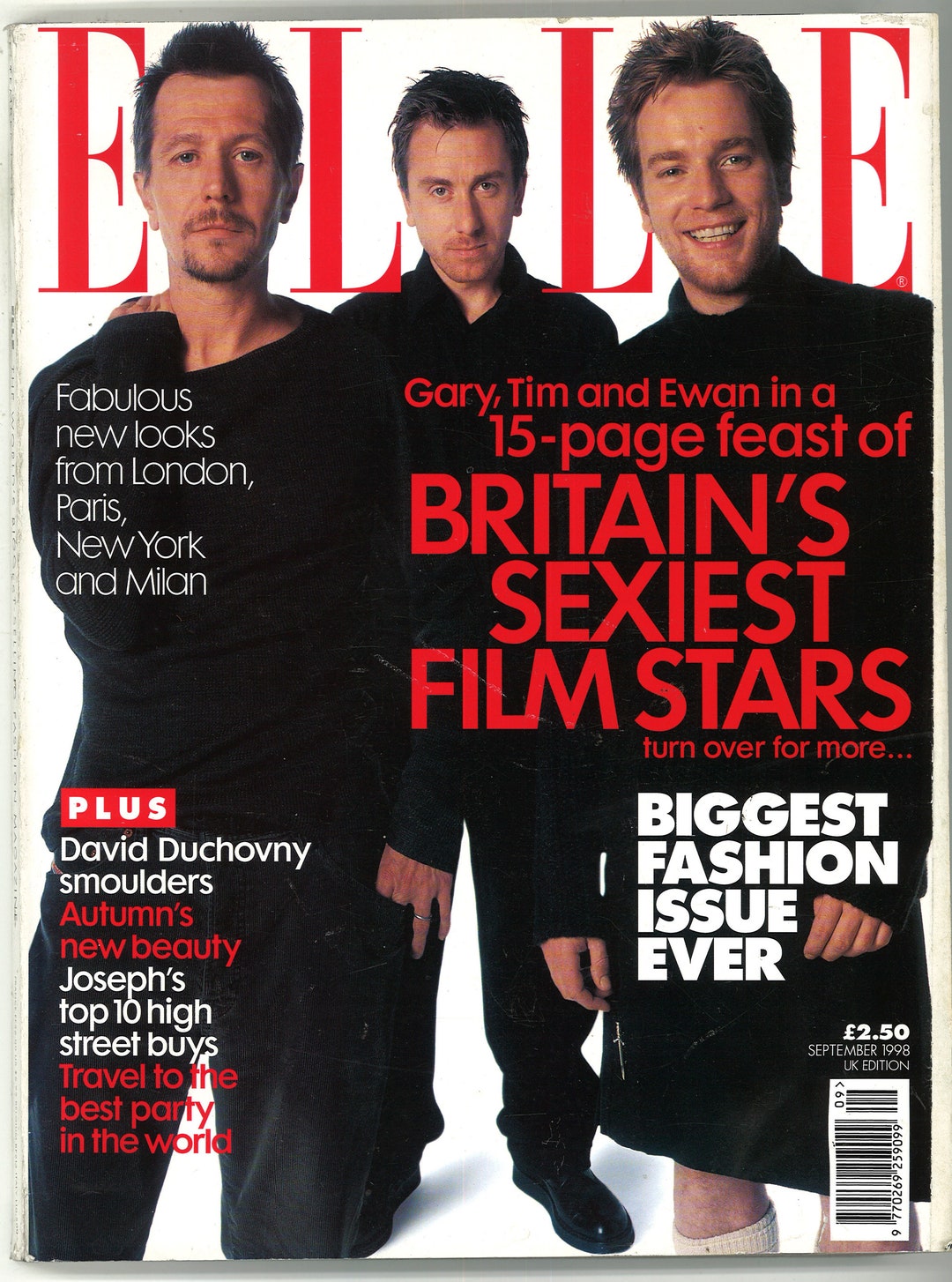 Elle UK Sept 1998 Britain's Sexiest Film Stars Cover: Gary Oldman Tim ...