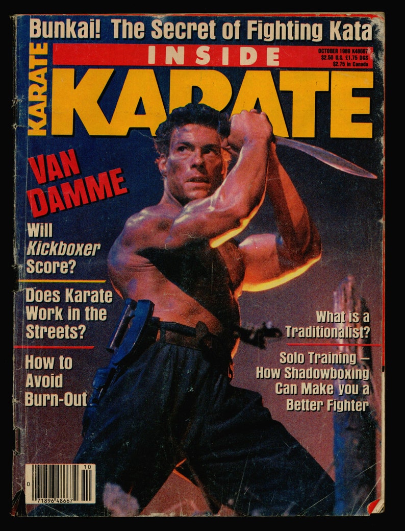Inside Karate Magazine Oct 1989 Cover: Jean Claude Van Damme - Etsy