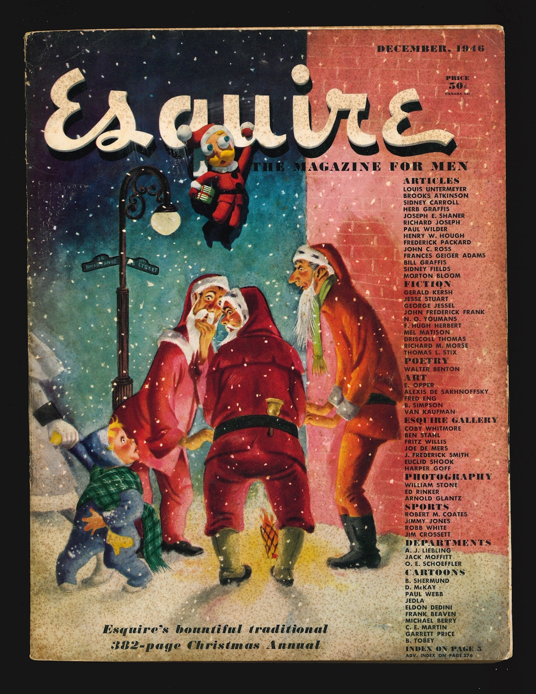 Esquire Dec 1946 1st Full Year Christmas Issue After WWII Alexander ...