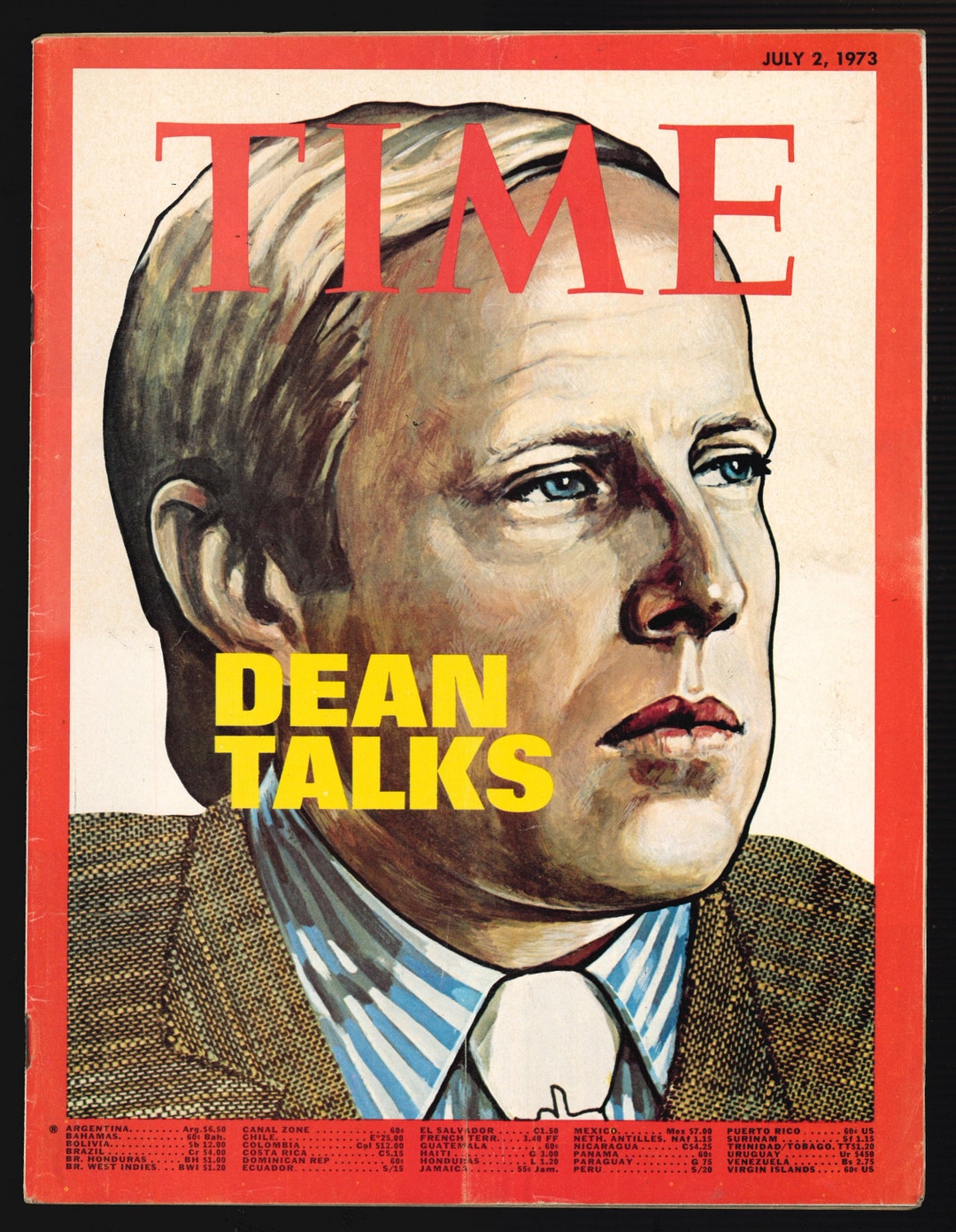 TIME JULY 2 1973 Vintage Magazine Dean Talks - Etsy