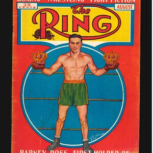 The Ring 1934 1935 Boxing Wrestling Fighting Original Vintage Rare ...