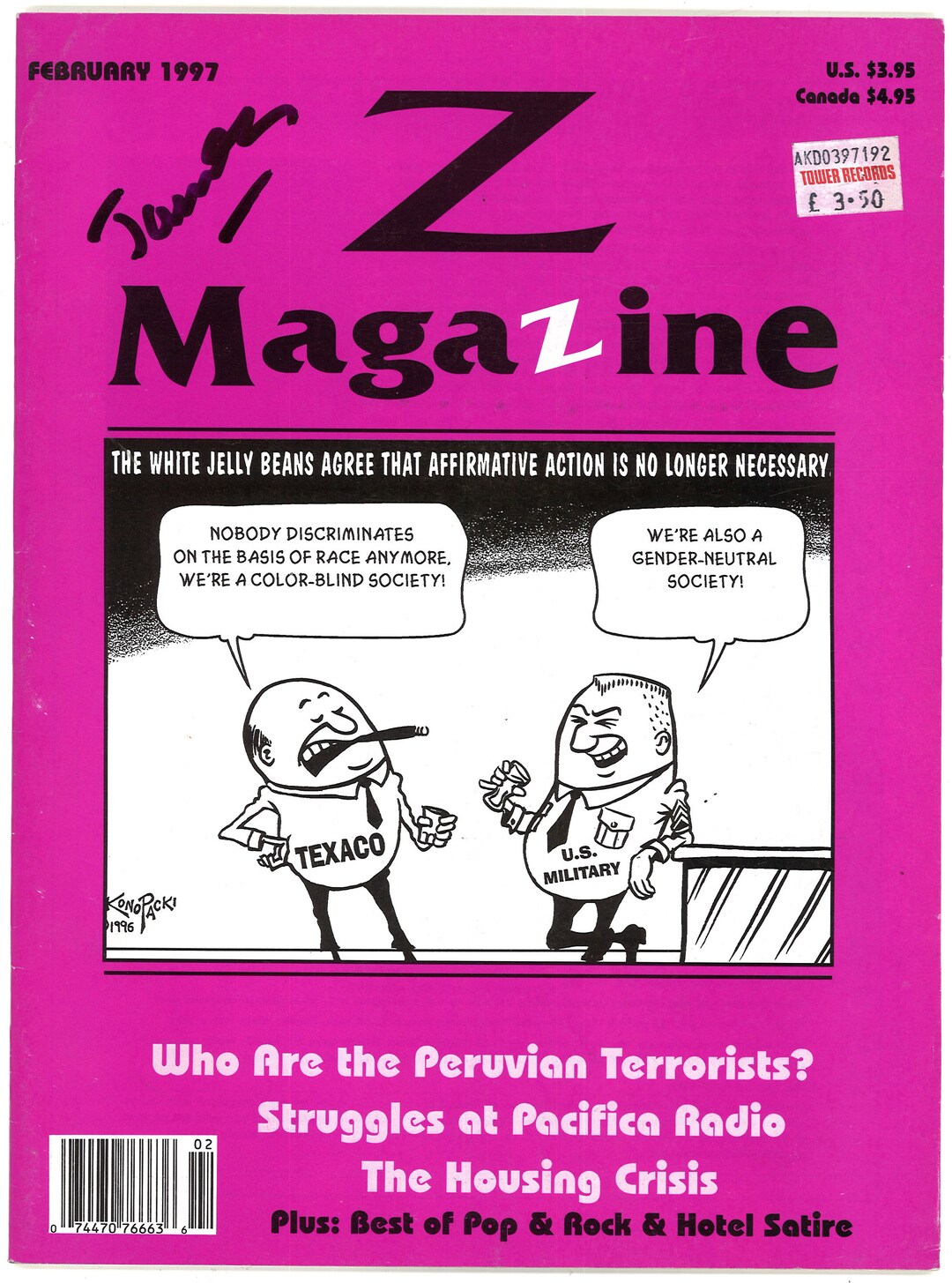 Z Magazine Feb 1997 US American Independent Political Culture Social ...