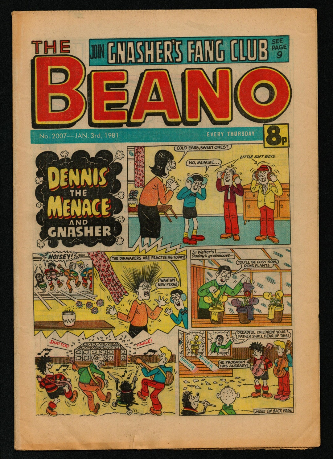 Beano No 2007 Jan 3 1981 UK Original British Vintage Comics Magazine ...