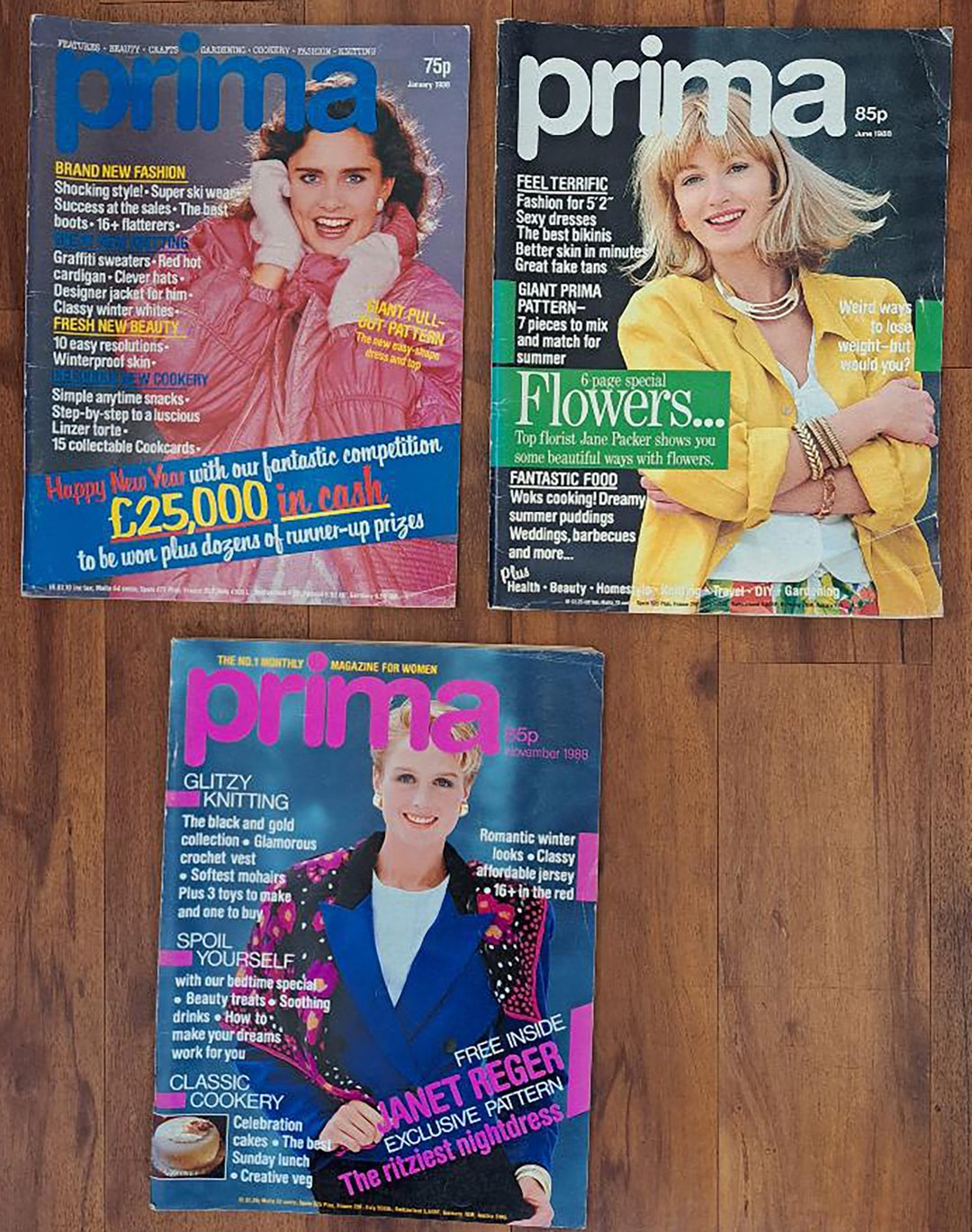 Prima 1988 and 1989 Lot X 7 Copies Original Vintage Fashion Magazines ...