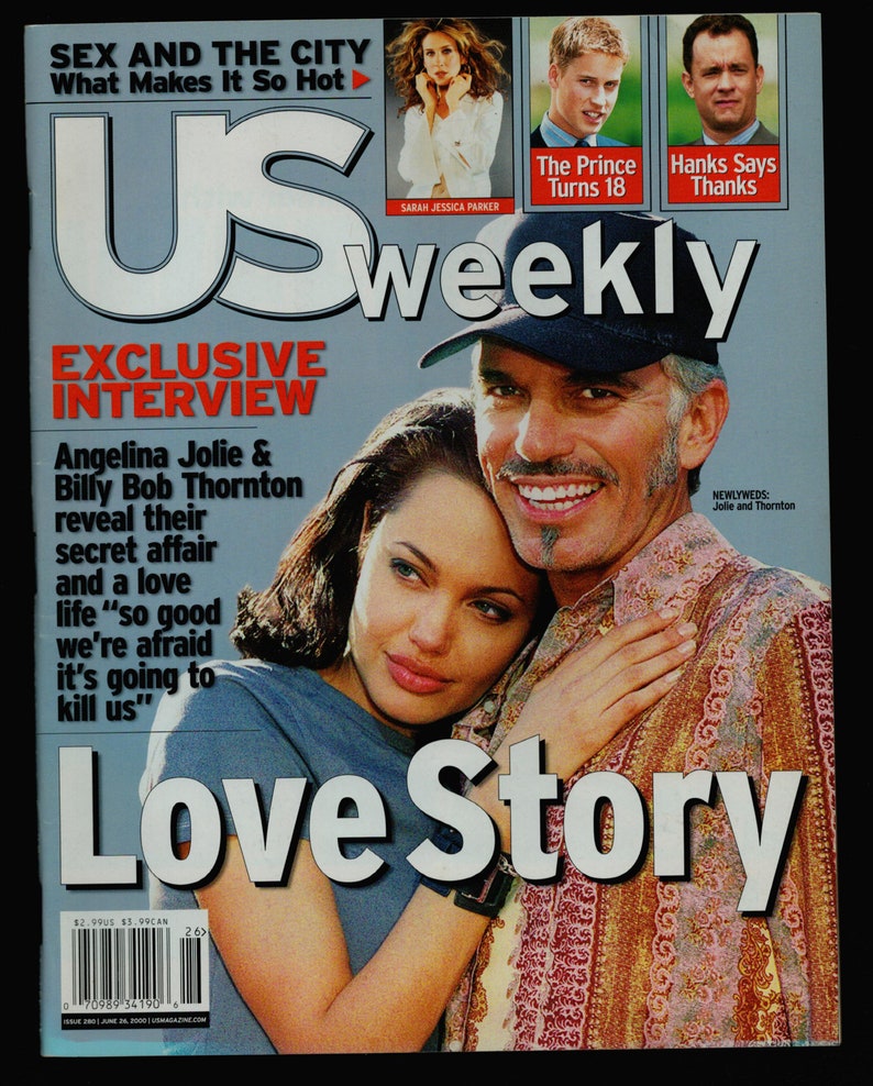 US Weekly Magazine June 26 2000 Angelina Jolie Billy Bob Thornton - Etsy UK