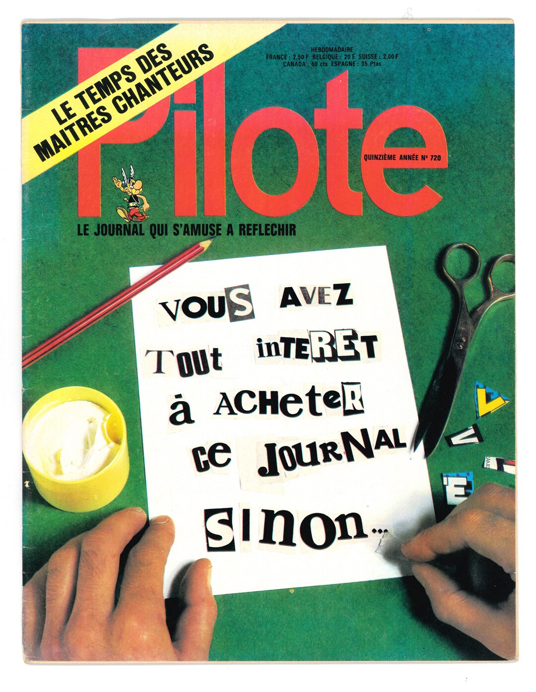 Pilote No 720 1973 French Comic Magazine - Etsy
