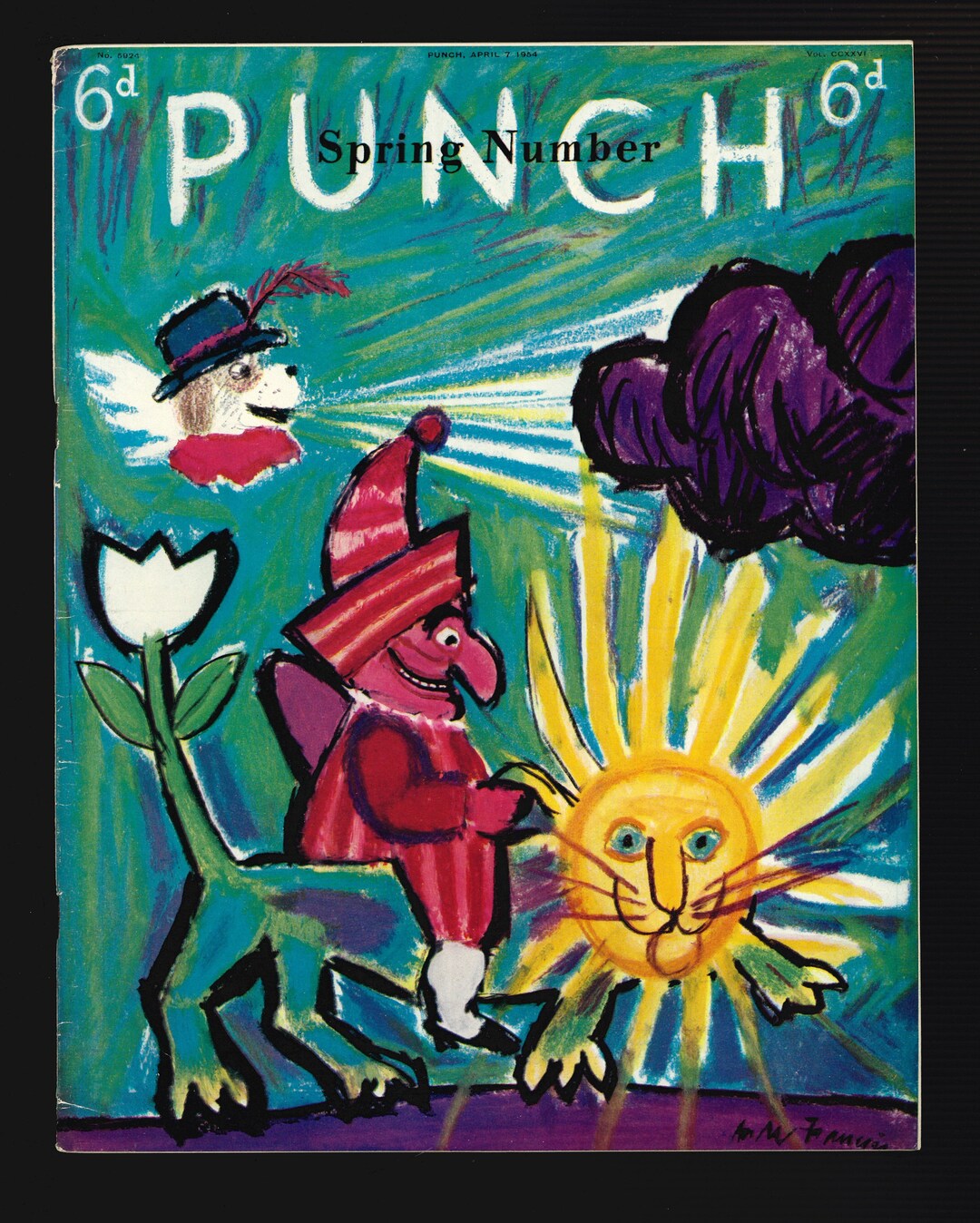 70th Birthday Punch 1954 Bundle of X 55 Copies Vintage Original Satire ...