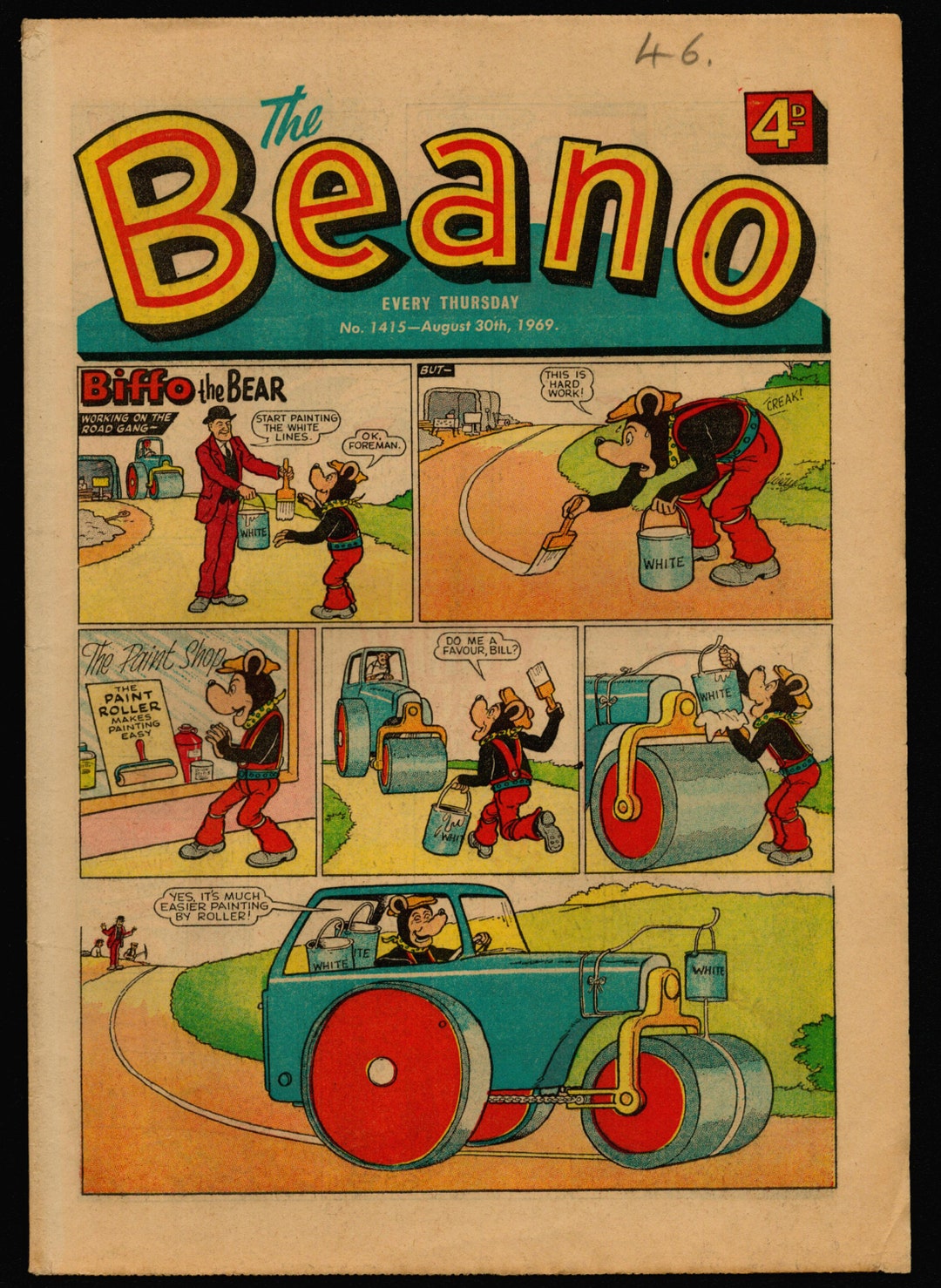 Beano No 1415 Aug 30 1969 UK Original British Vintage Comics Magazine ...