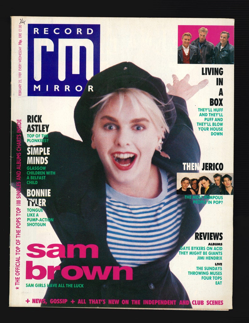 Record Mirror Feb 25 1989 Original Music Magazine Sam Brown - Etsy