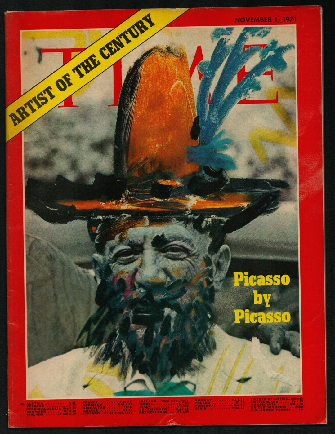 Time Magazine Nov 1 1971 Rare Vintage Magazine Artist of the Century ...
