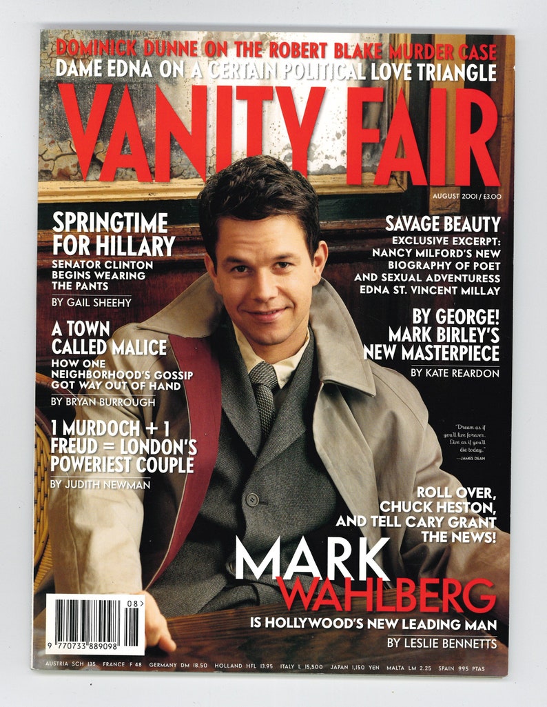 Vanity Fair UK August 2001 Mark Wahlberg - Etsy