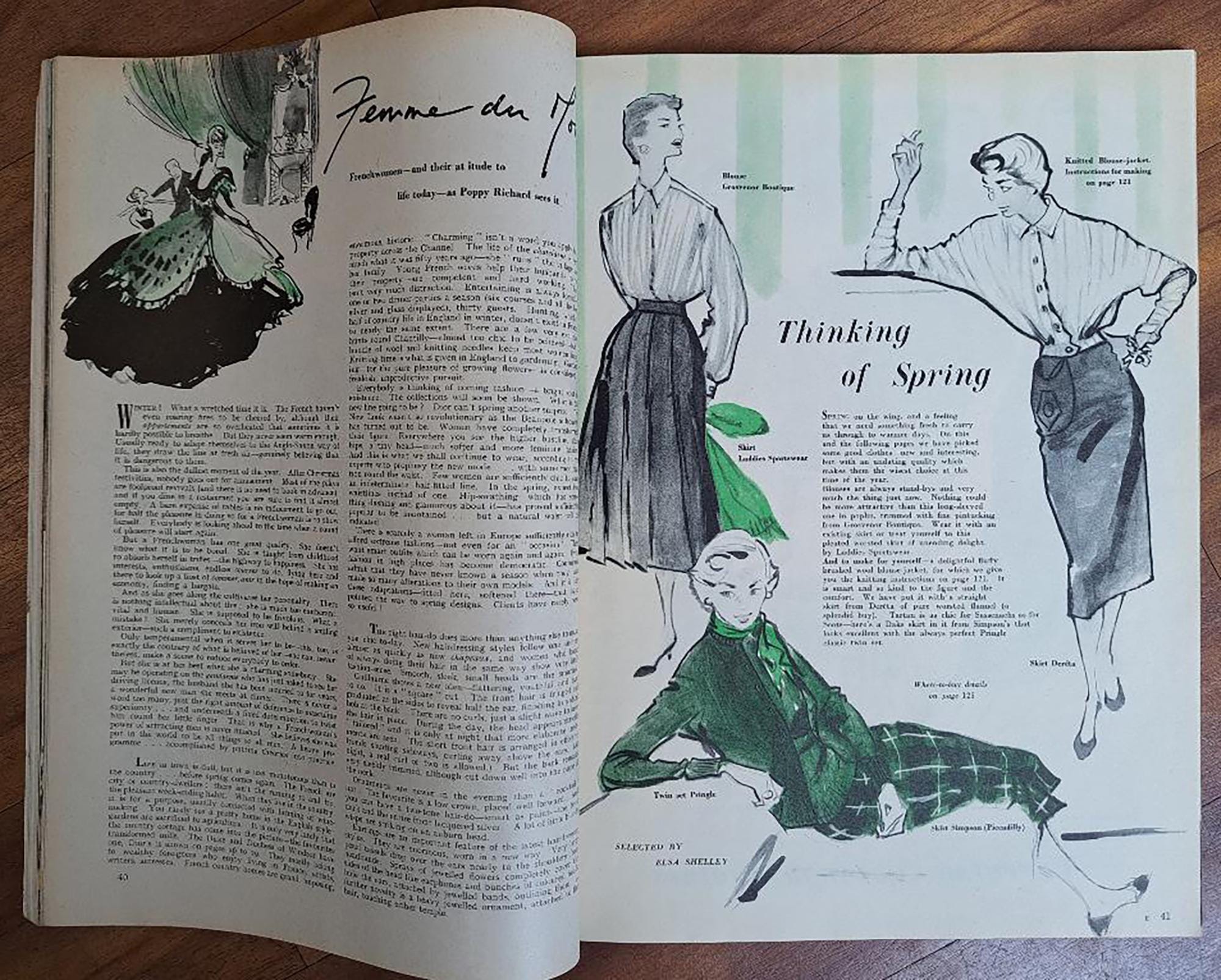 Woman's Journal Feb 1955 Original Vintage Magazine Cover: Mrs Douglas ...